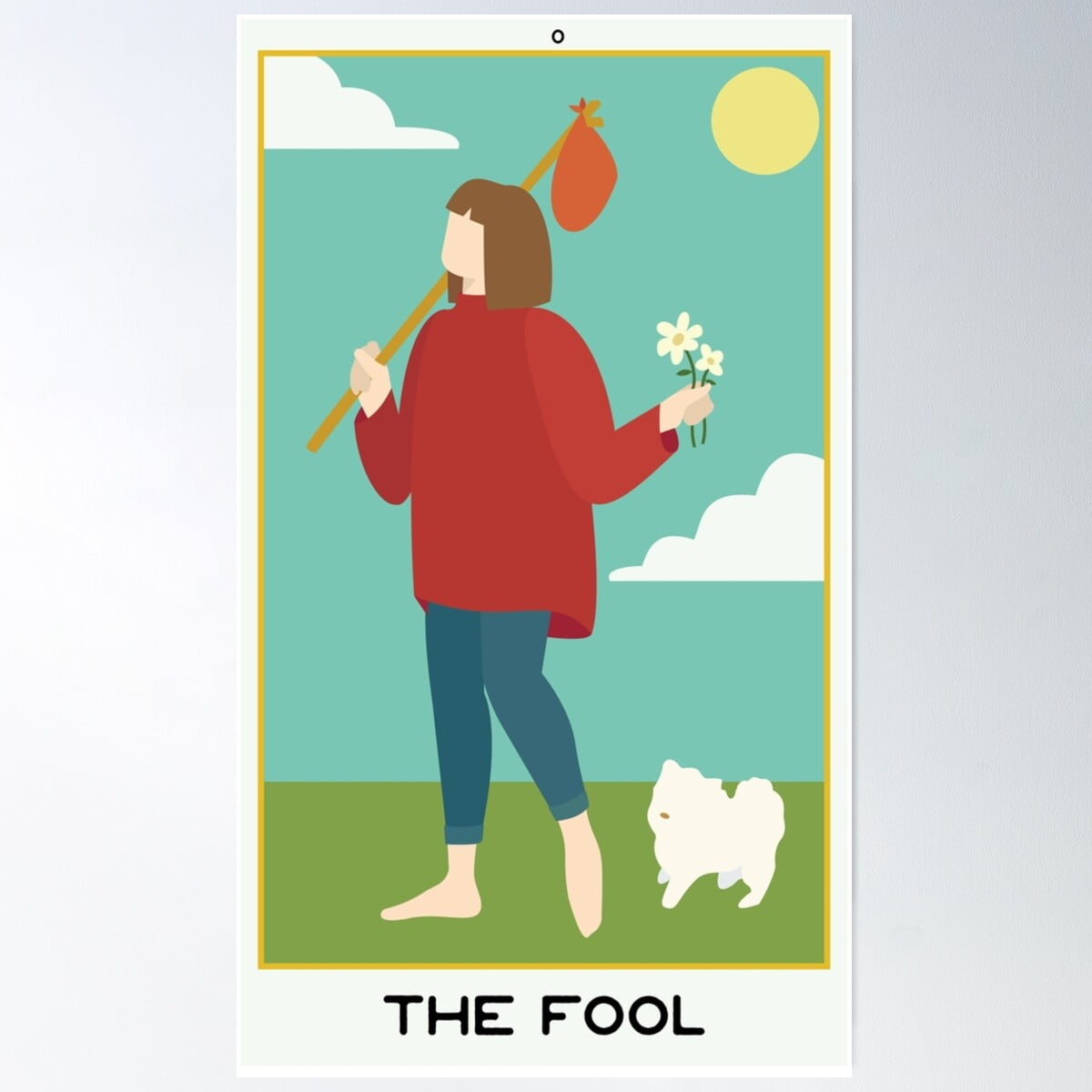 The Fool Tarot Card Poster Wall Art, Modern Wall Decor For Living Room ...