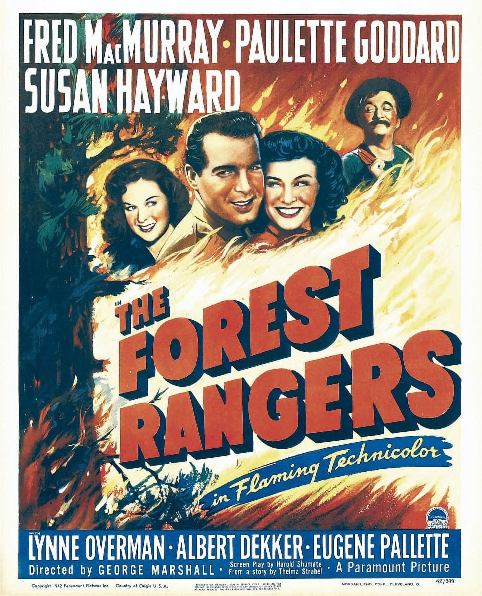 The Forest Rangers From Left: Susan Hayward Fred Macmurray Paulette ...