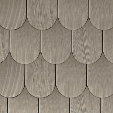 The Foundry 10"W x 62 1/2"L Exposure, Vinyl Staggered Shakes (23 Panels ...