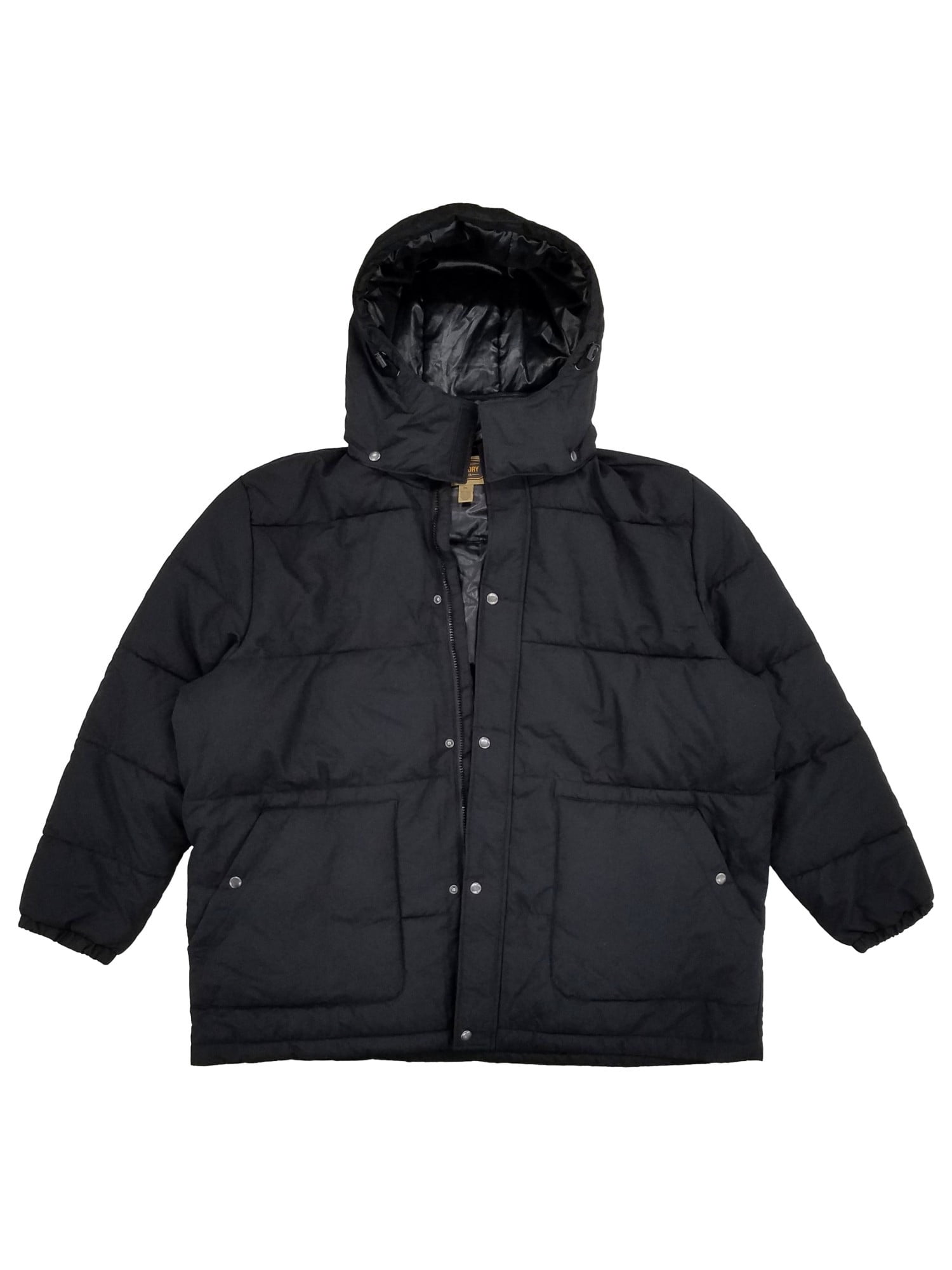 The Foundry Mens Black Heavyweight Insulated Puffer Jacket Coat 4XL ...