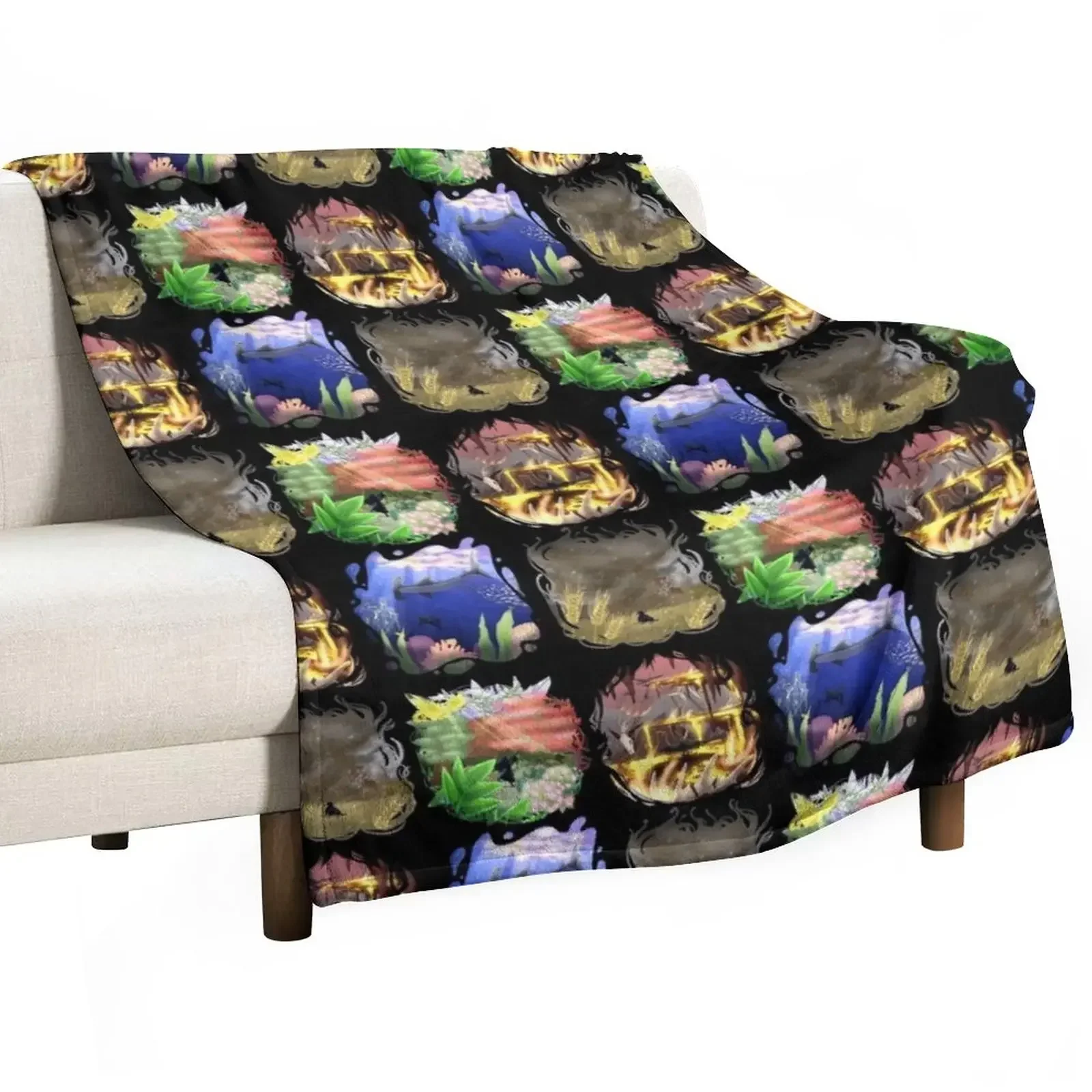 The Four Agents of the Fight Against Demon Squad Throw Blanket Furry ...