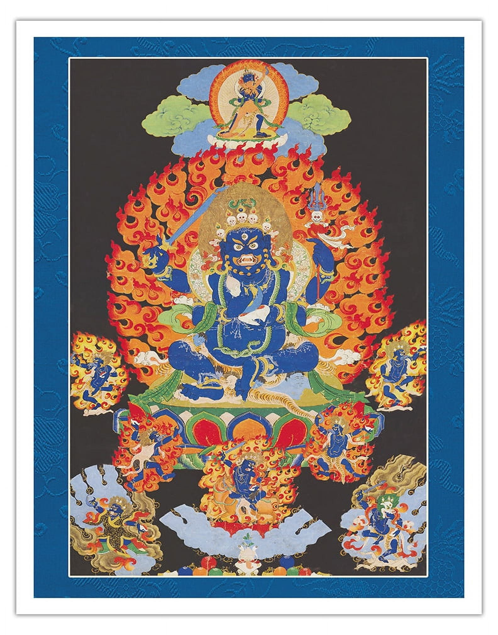 The Four-Armed Mahakala - Buddhist Protector Deity - Vintage Tibetan ...