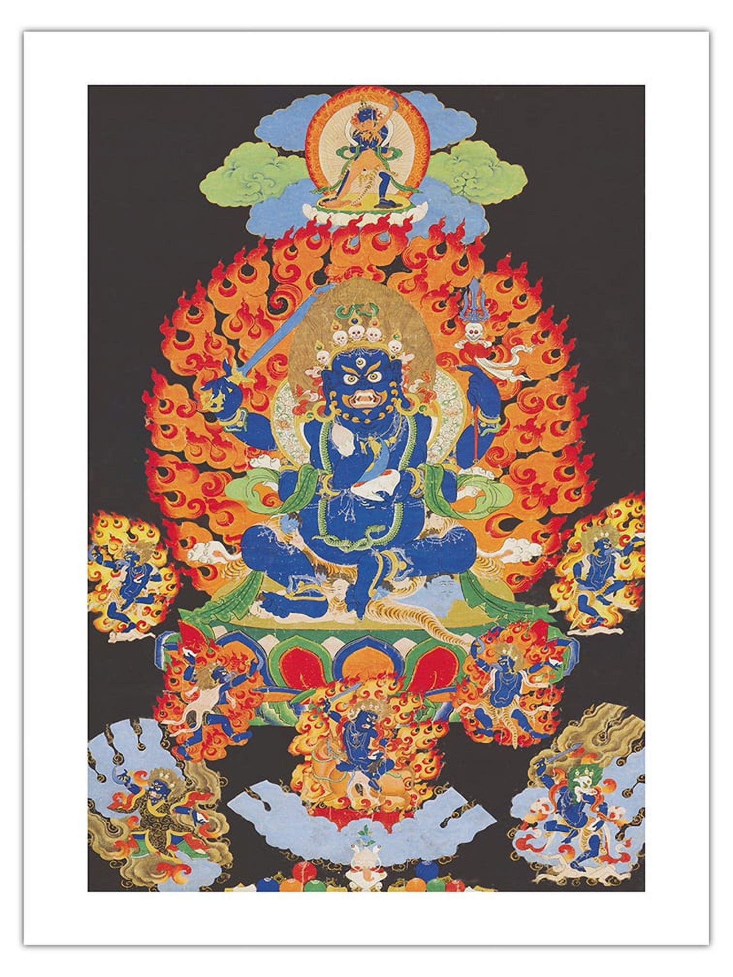 The Four-Armed Mahakala - Buddhist Protector Deity - Vintage Tibetan ...