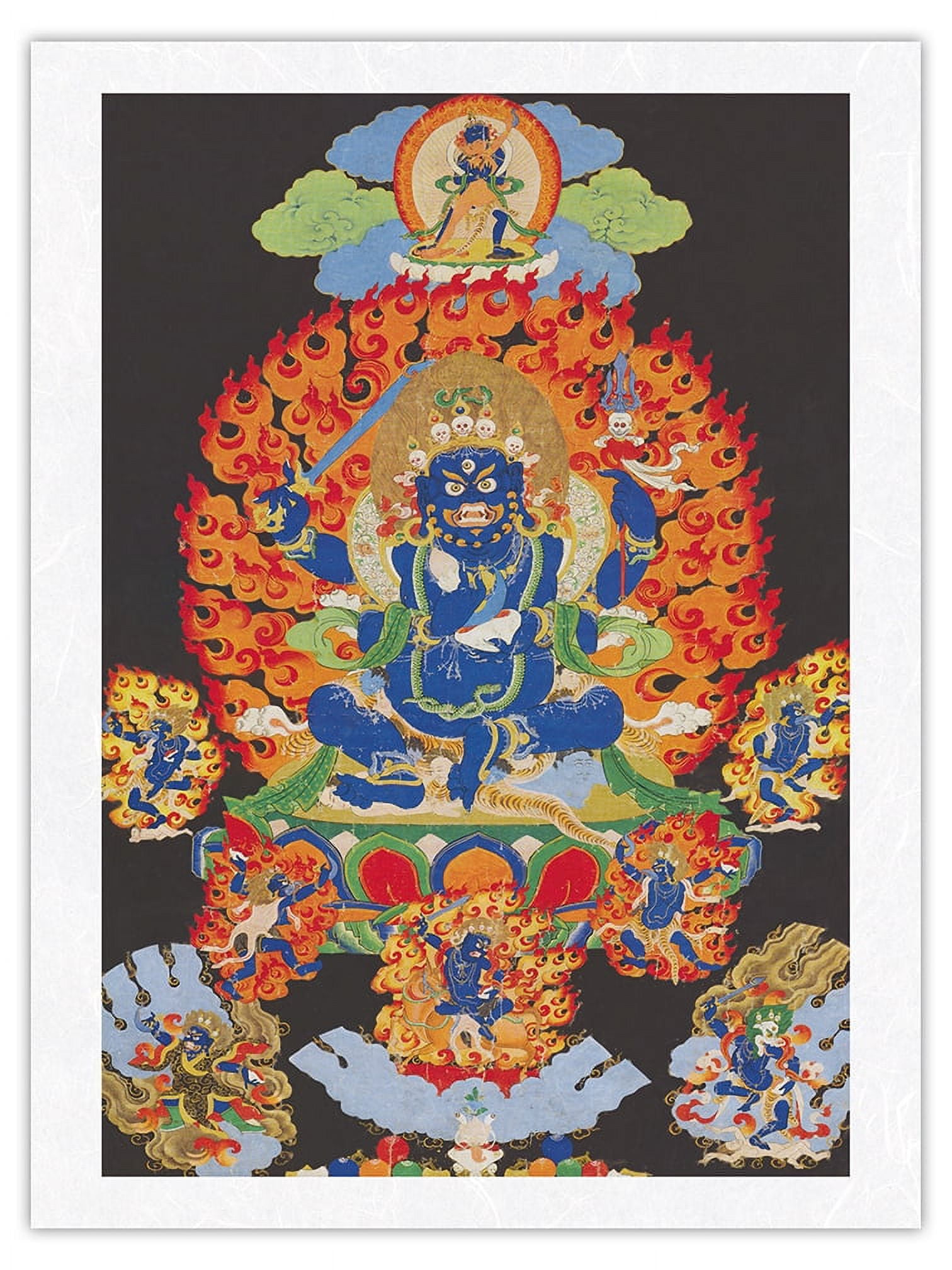 The Four-Armed Mahakala - Buddhist Protector Deity - Vintage Tibetan ...