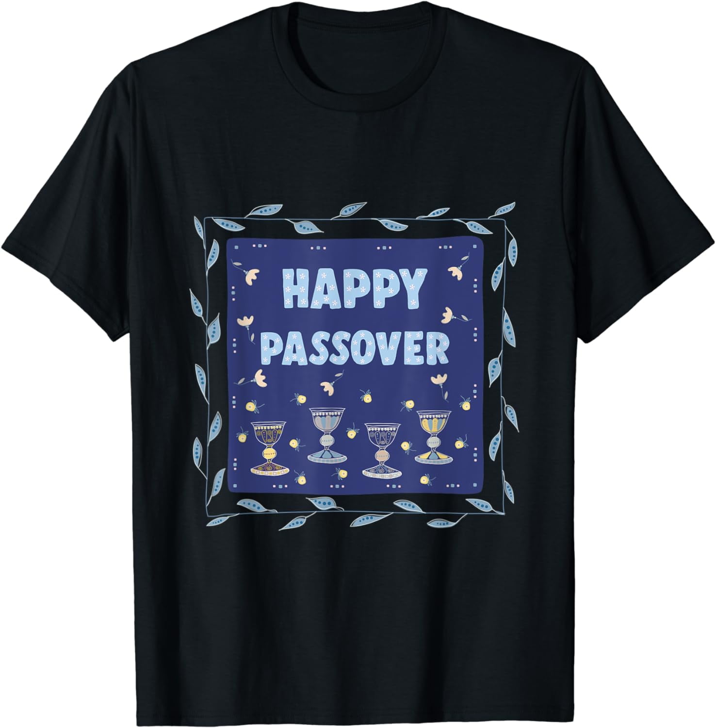The Four Cups Of Passover Jewish Passover Feast T-Shirt Graphic ...
