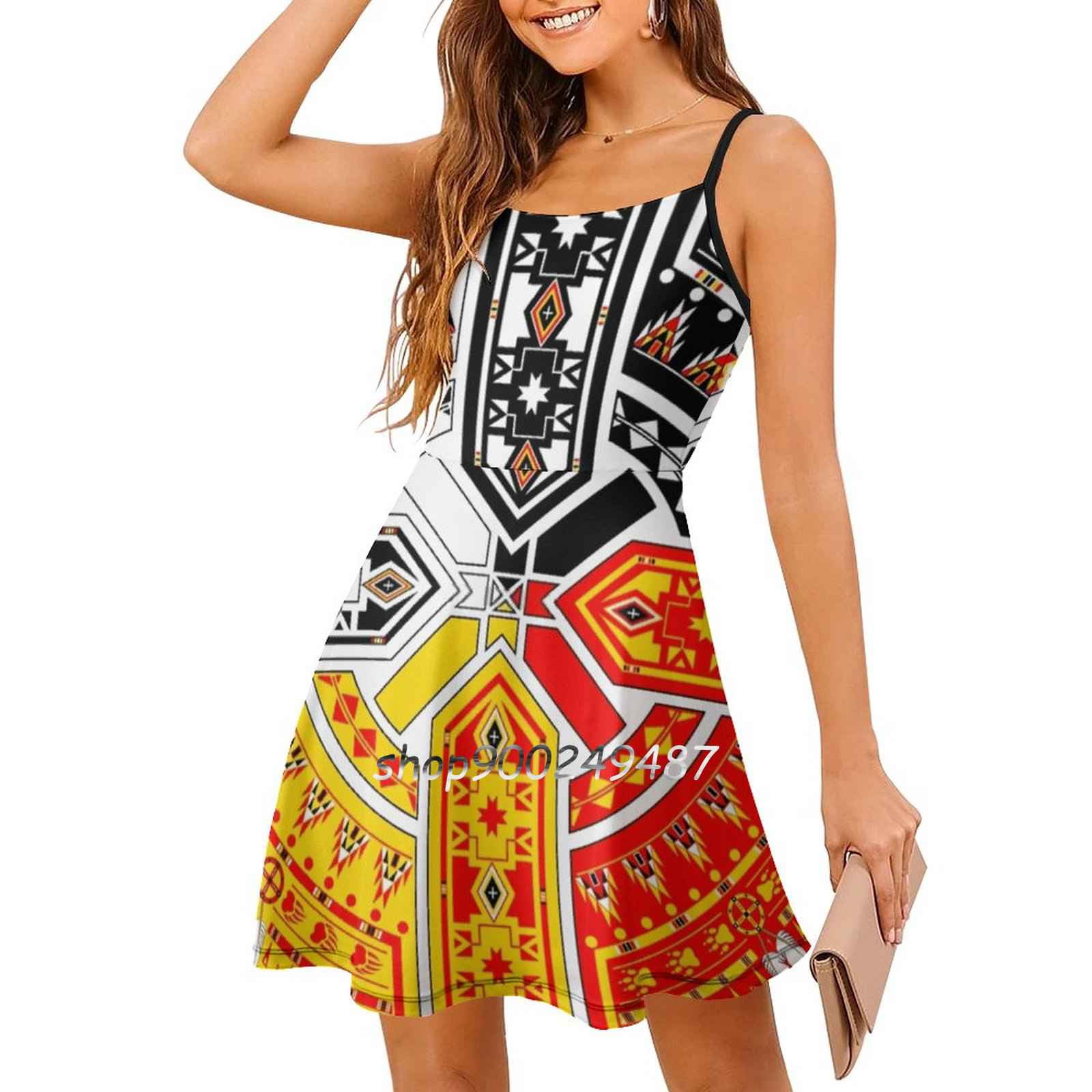 The Four Direction Square Neck Dress Cute Loose Print Dresses Elegant Beach Party Dress Melvin ...