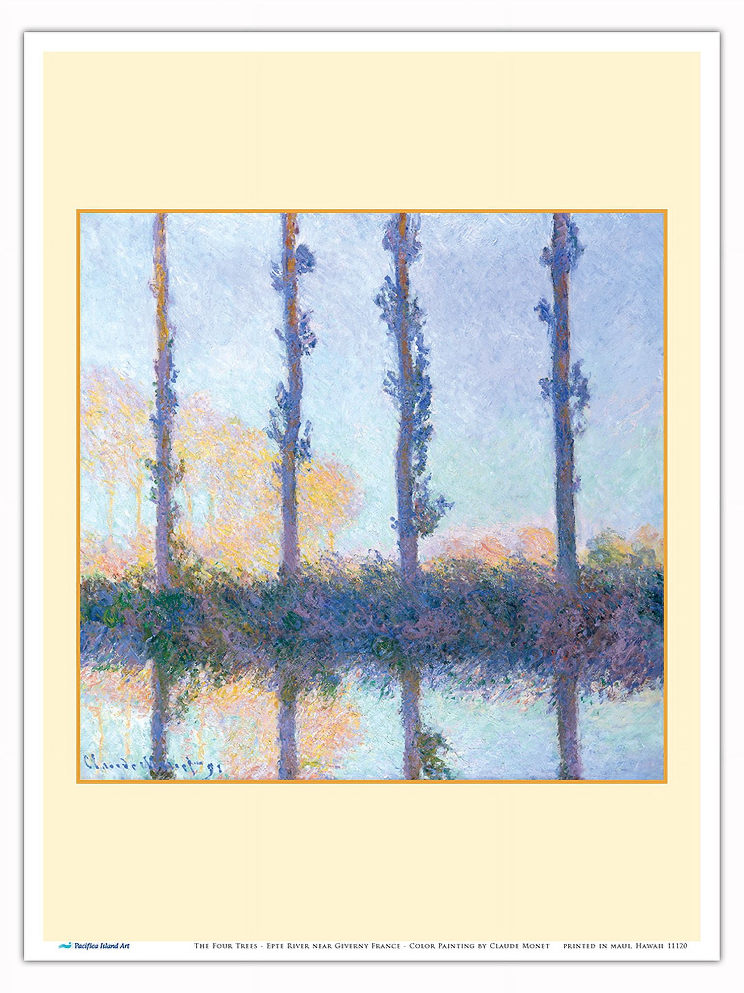 The Four Trees - Epte River near Giverny France - From an Original ...