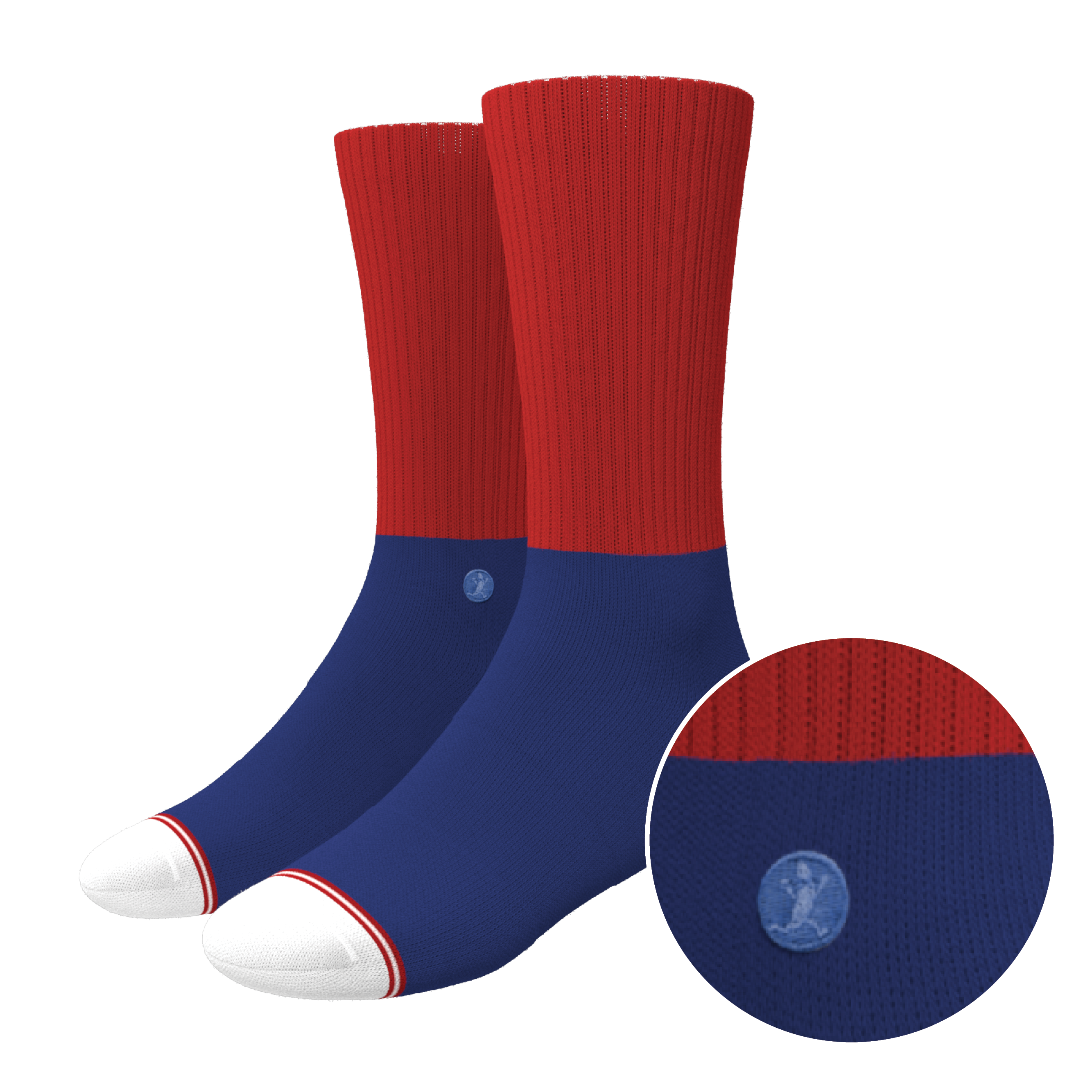 The Fourth - Shinesty Patriotic Red and Blue Heel Hammock Crew Socks ...