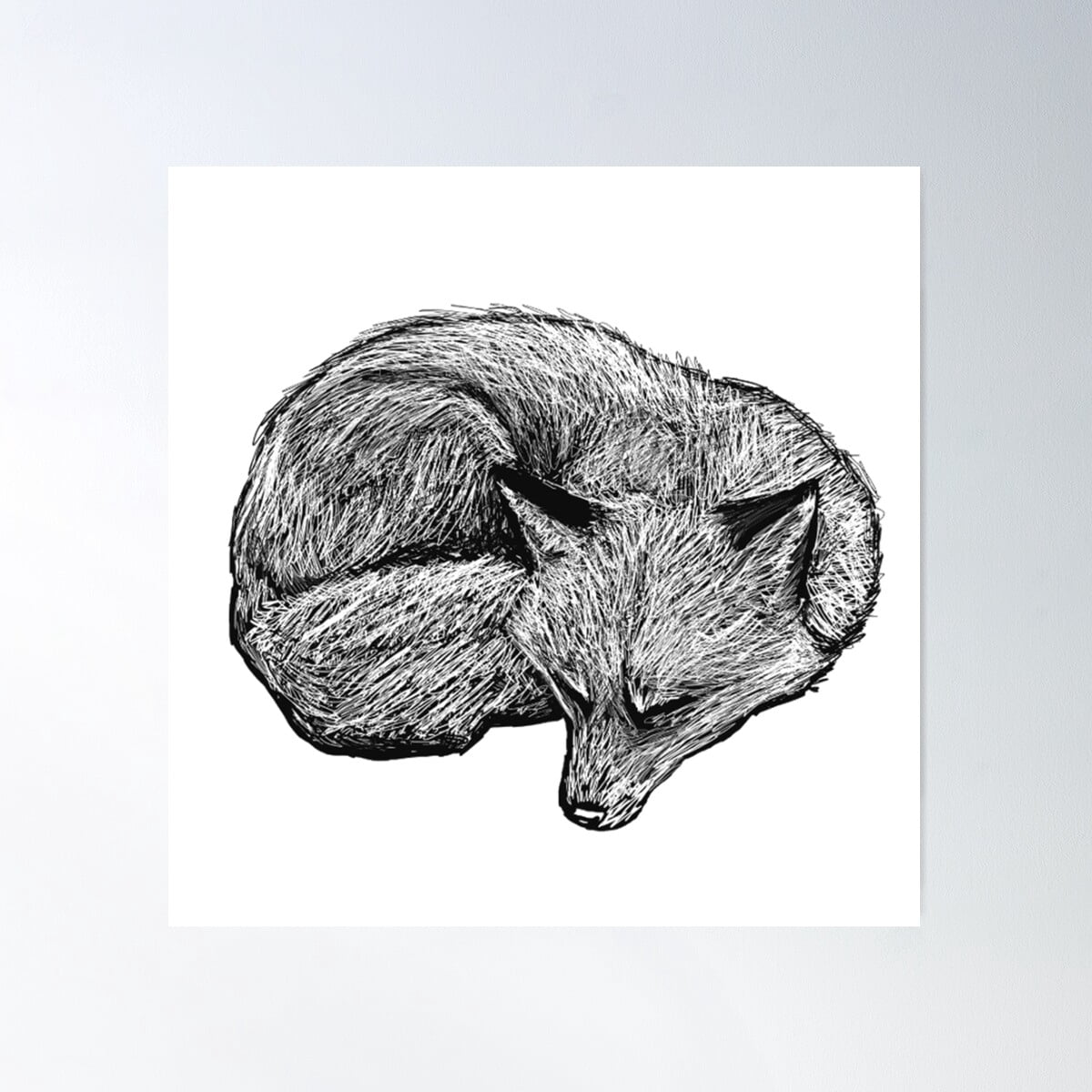 The Fox Poster Wall Art, Modern Wall Decor For Living Room Bedroom ...