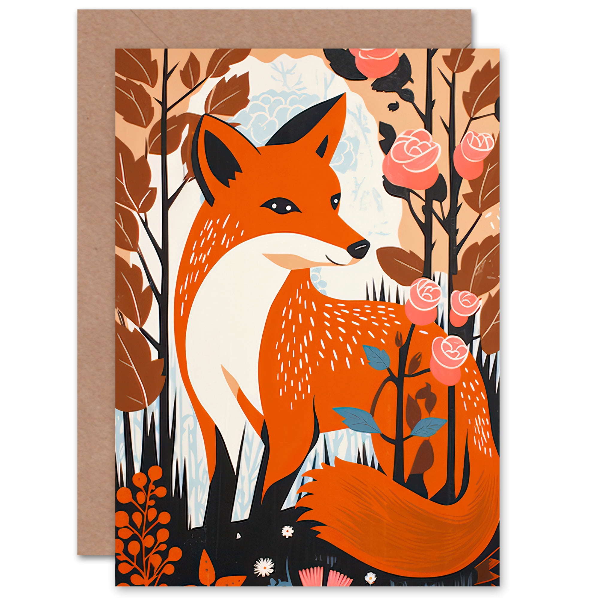 The Fox and Rose Bush for Wife Her Mum Sister Daughter Mom Gran Nan ...