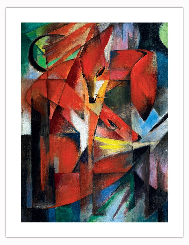 The Foxes (Die Füchse) - From an Original Color Painting by Franz Marc ...