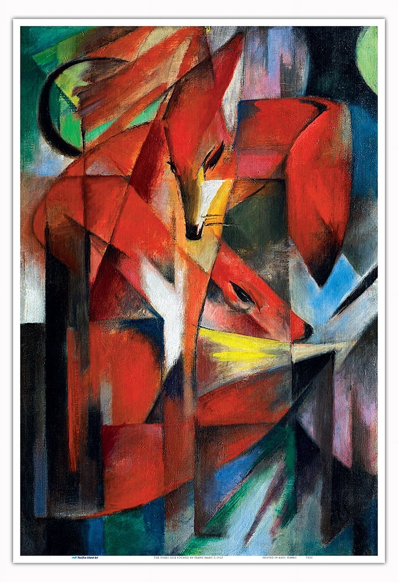The Foxes (Die Füchse) - From an Original Color Painting by Franz Marc ...