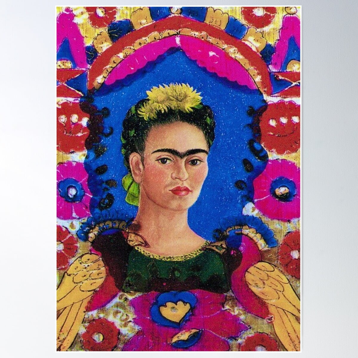 The Frame (Painting) By Frida Kahlo Poster Wall Art, Modern Wall Decor ...