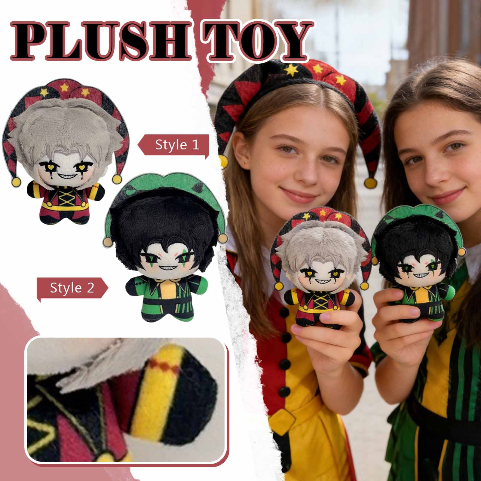 The Freak Circus Plush Toy 4 inches, Circus Style Pierrot Stuffed ...
