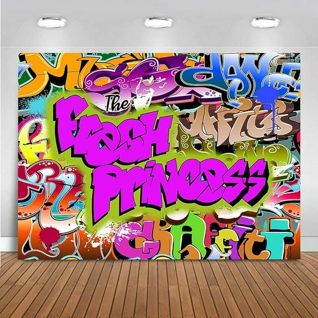 The Fresh Prince Backdrop Colorful Graffiti Brick Wall Necklace Hip Pop ...