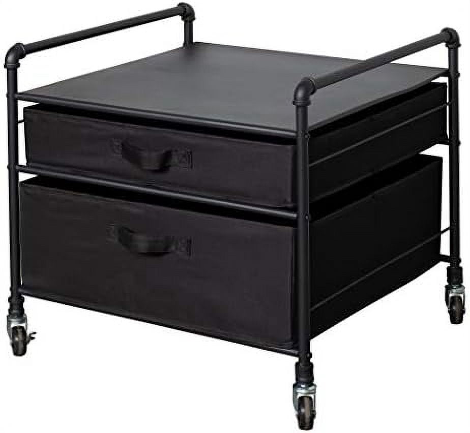 The Fridge Stand Supreme - Drawer Organization - Black Pipe Frame with ...