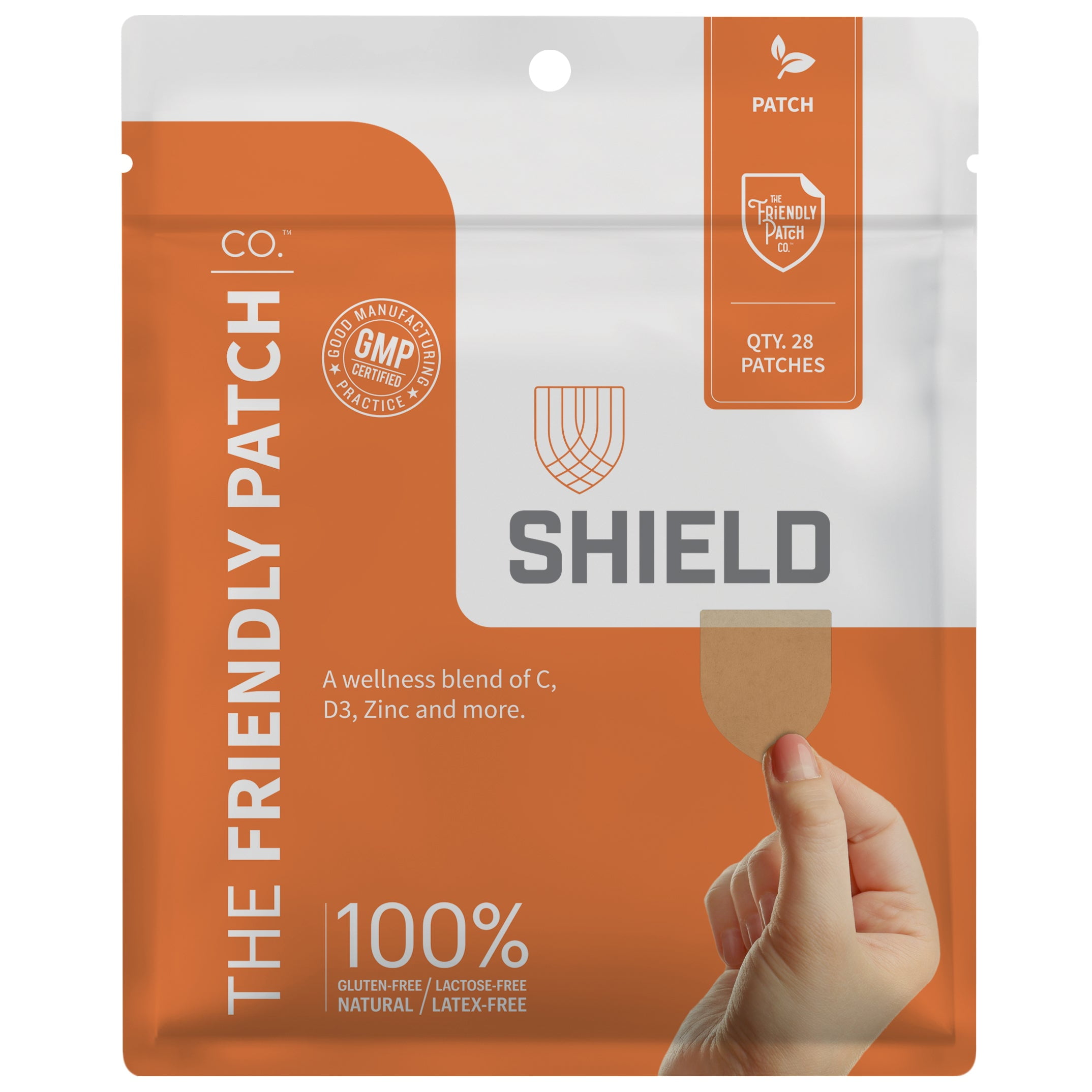 The Friendly Patch Shield Patch - 28 day - Vitamin D3, C & Zinc Patches ...