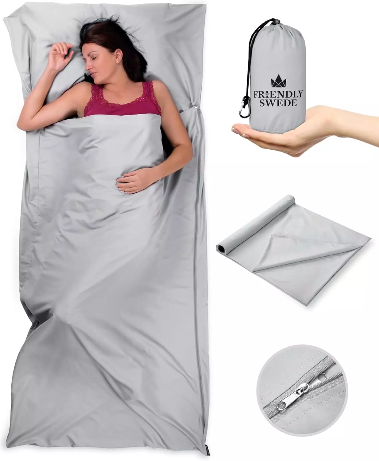 The Friendly Swede Sleeping Bag Liner - Cold Weather Camping Sheets ...