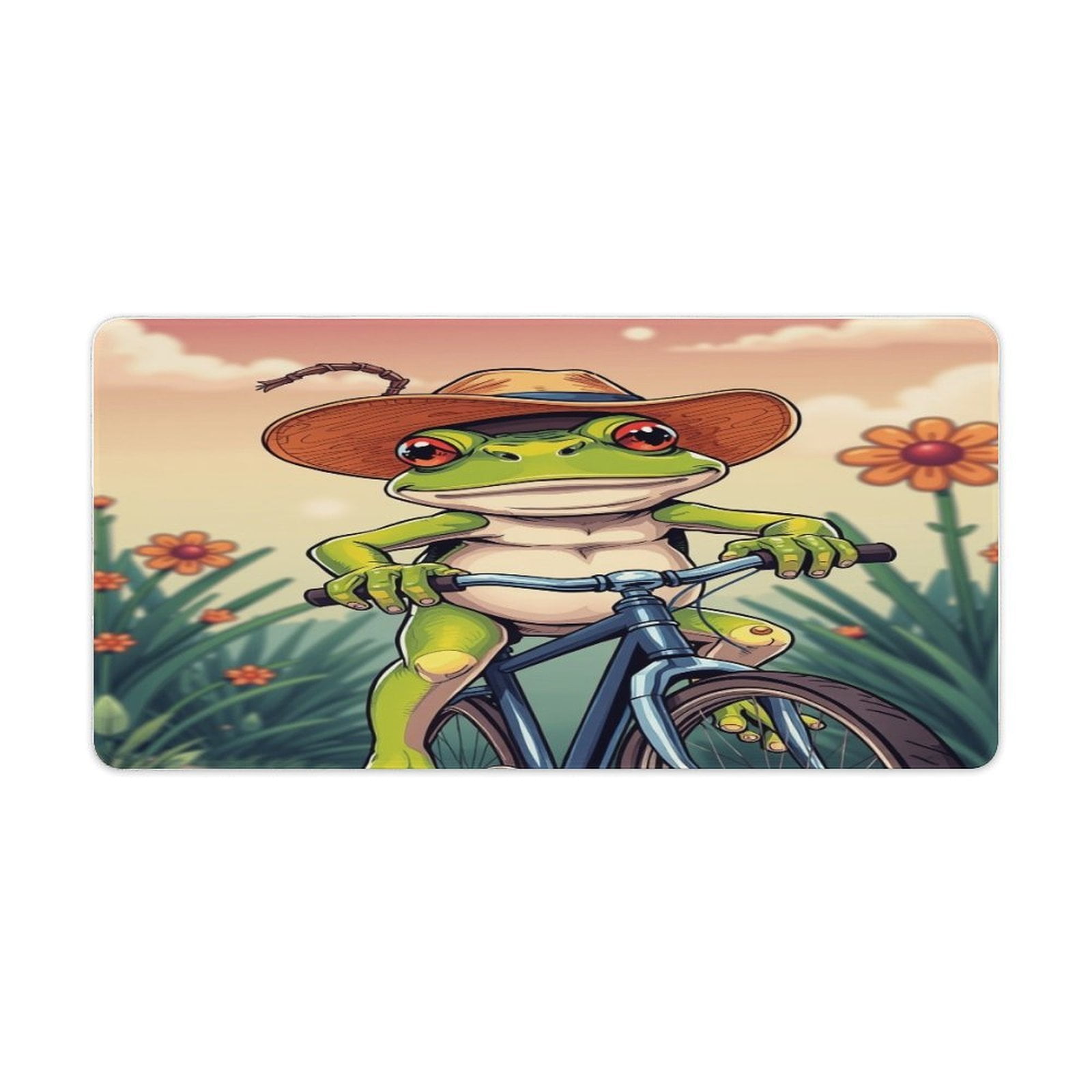 The Frog Riding A Bike Mouse Pad Large Anti-Slip Rubber Gaming Mouse ...