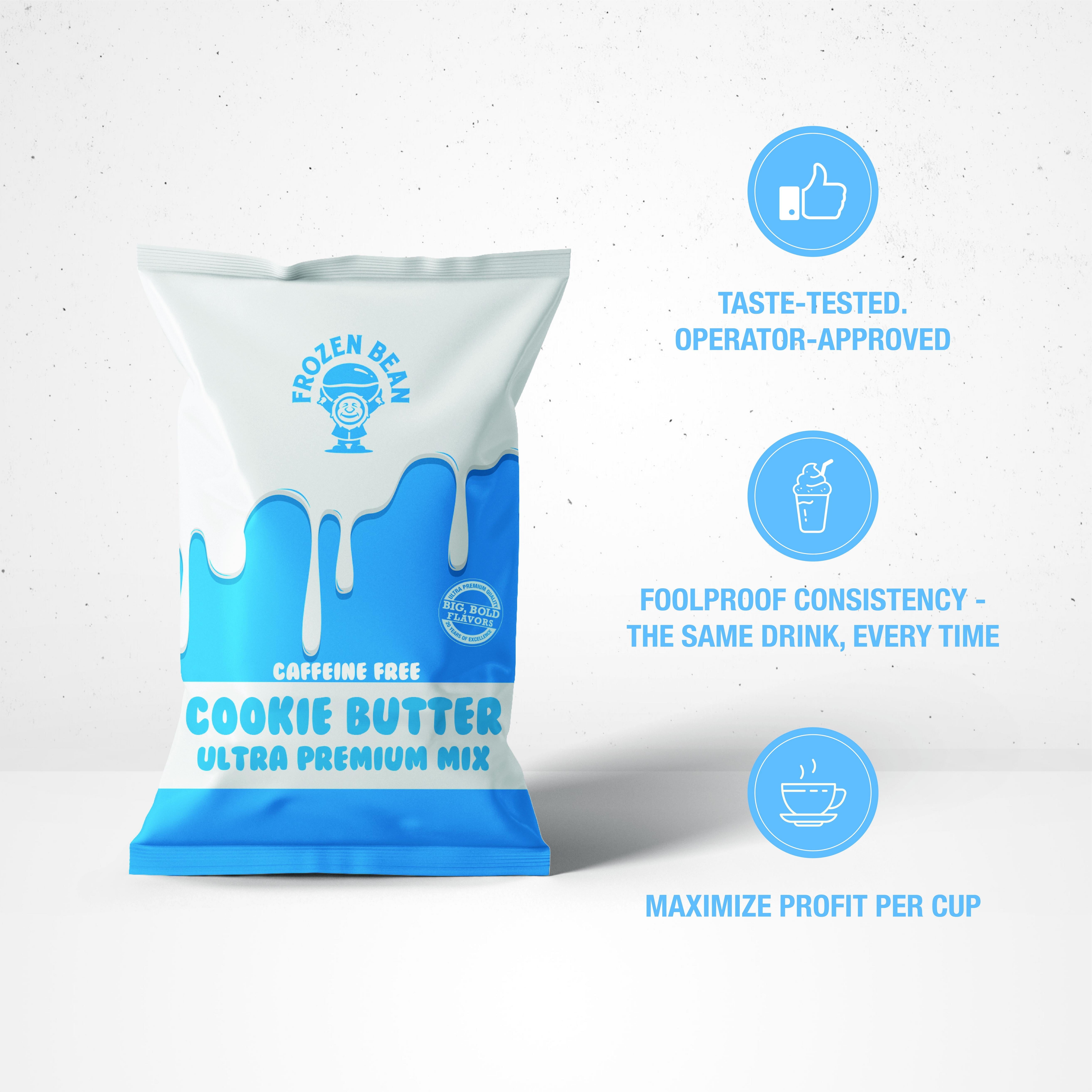 The Frozen Bean Cookie Butter Drink Mix Ultra Premium Bulk Bag 3 lb ...