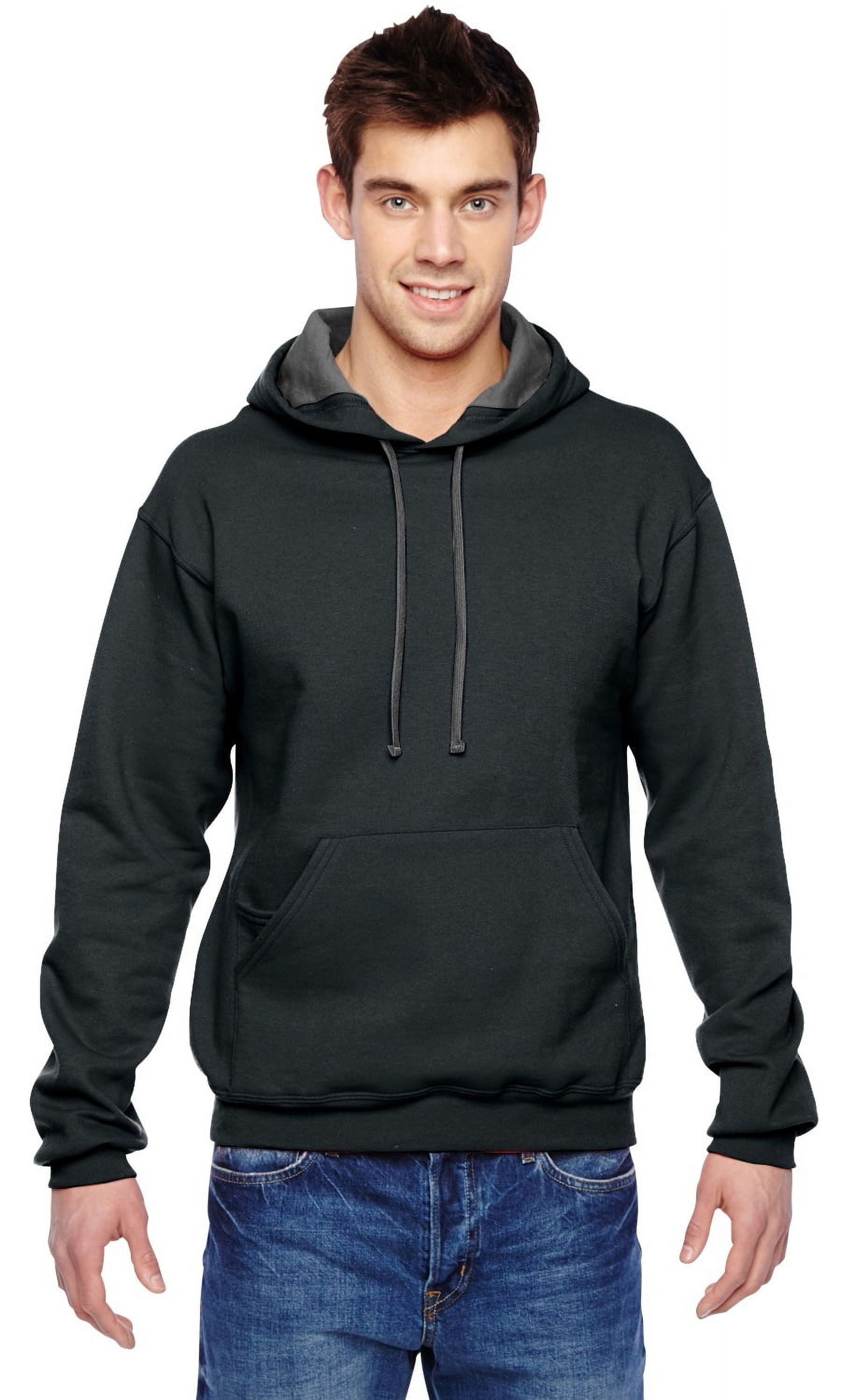 The Fruit of the Loom Adult 72 oz Sofspun Hooded Sweatshirt - BLACK - M ...