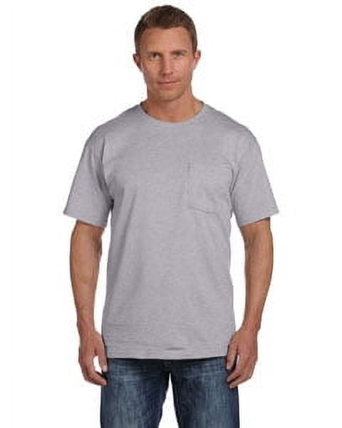 The Fruit of the Loom Adult HD Cotton Pocket T-Shirt - ATHLETIC HEATHER - XL - Walmart.com