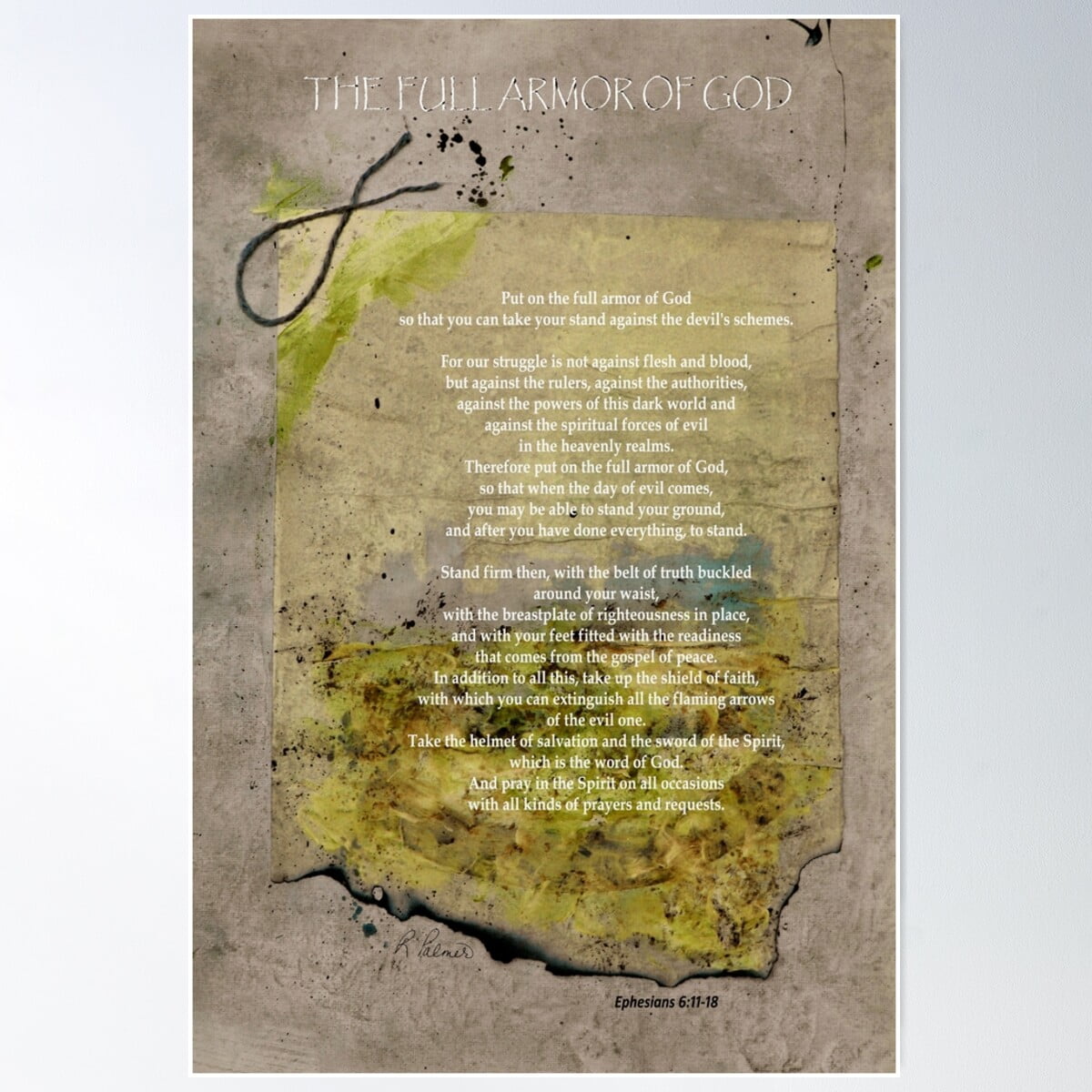 The Full Armor Of God Poster Wall Art, Modern Wall Decor For Living ...