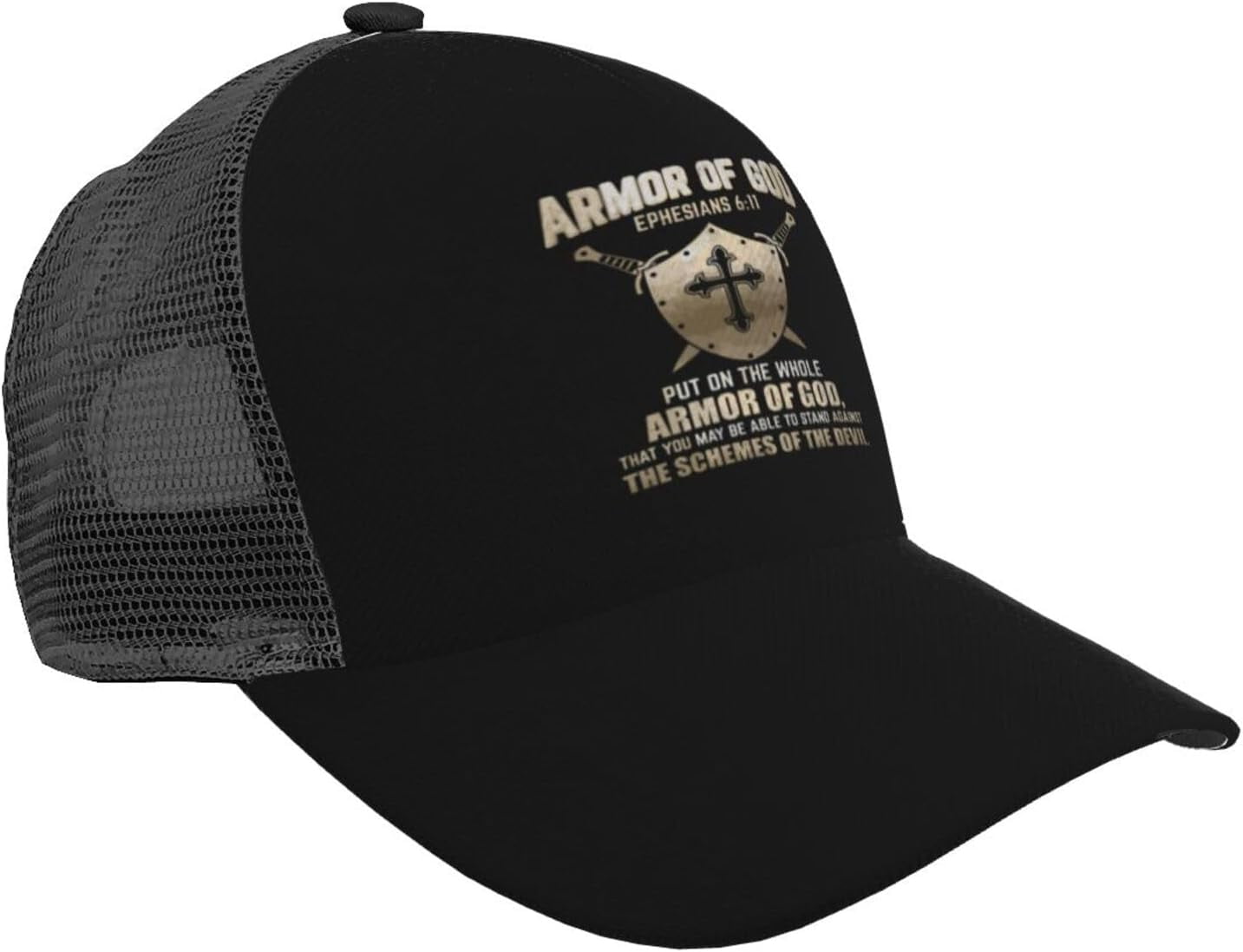 The Full Armor of God Ephesians 617 Mesh Trucker Hat for Men - Low ...