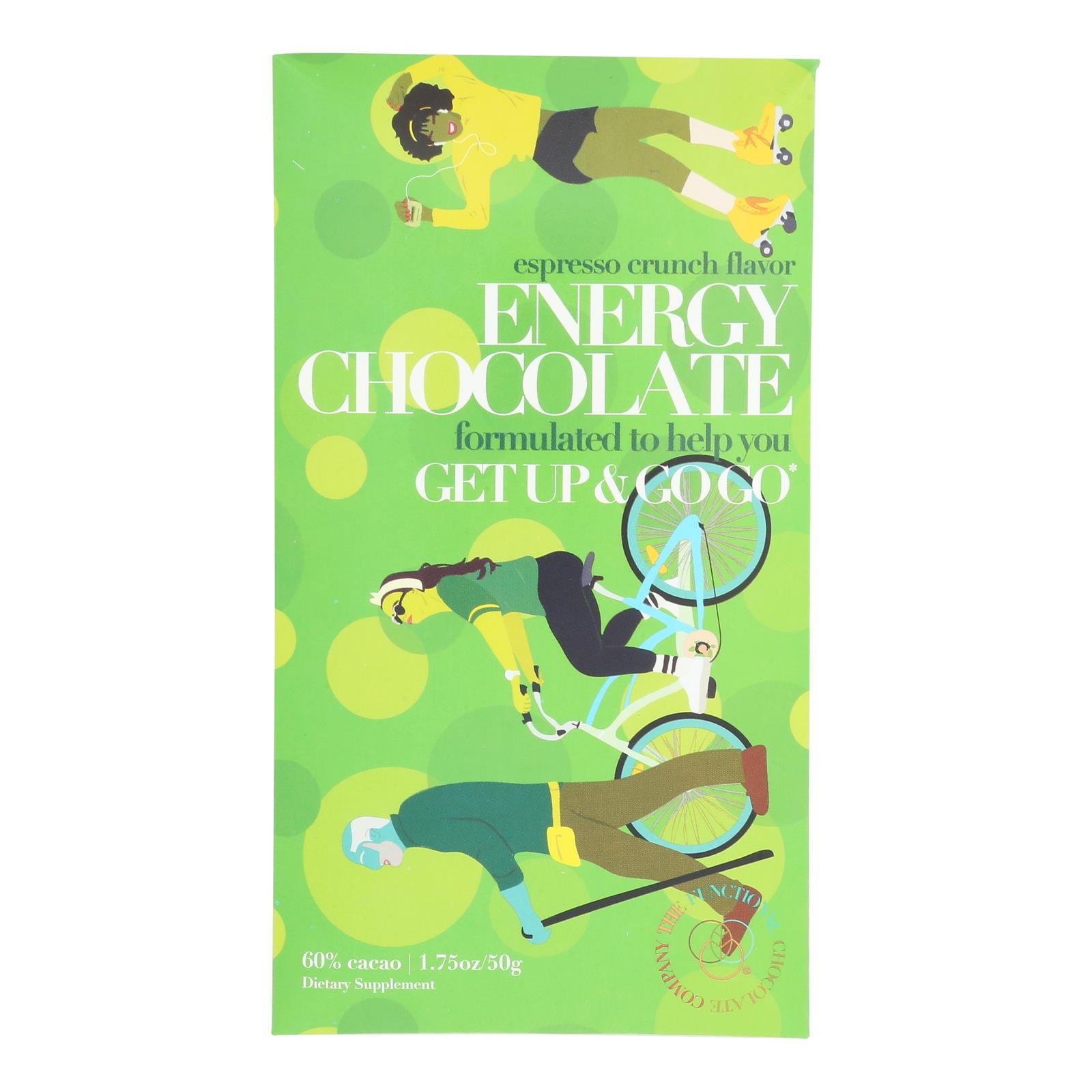 The Functional Chocolate Co - Chocolate Bar Energy - Case Of 12-1.75 Oz ...