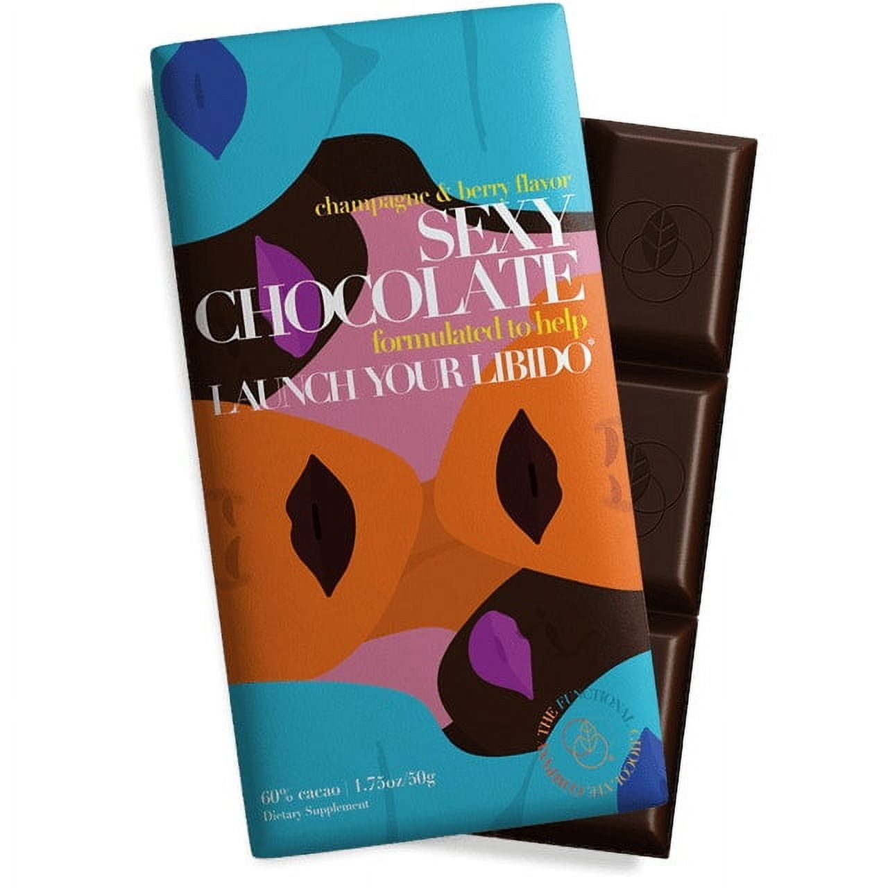 The Functional Chocolate Libido Chocolate Bar 1.75 oz (Pack Of 12 ...