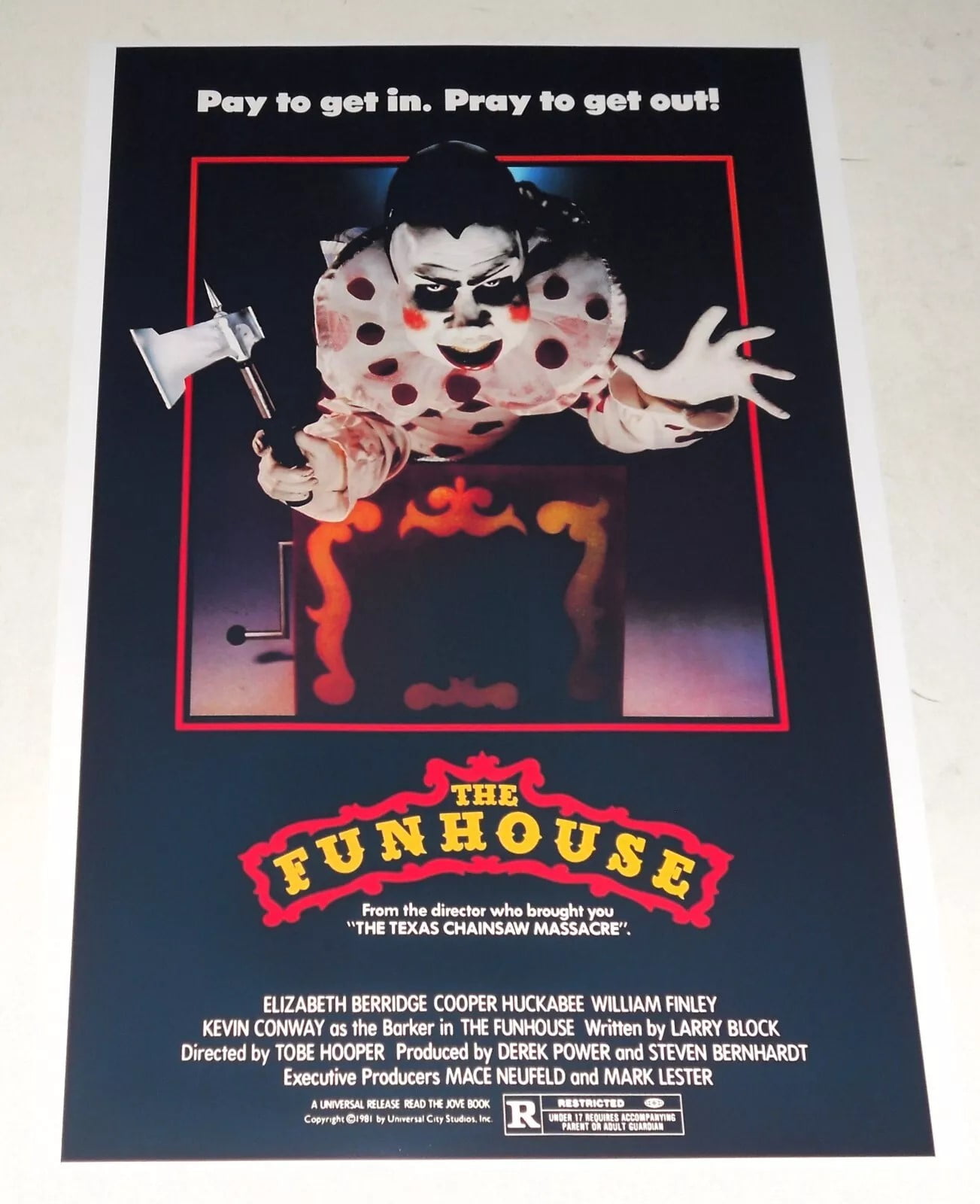 The Funhouse (Tobe Hooper) USA 1981 Horror Cult Film Poster 19"x13 ...