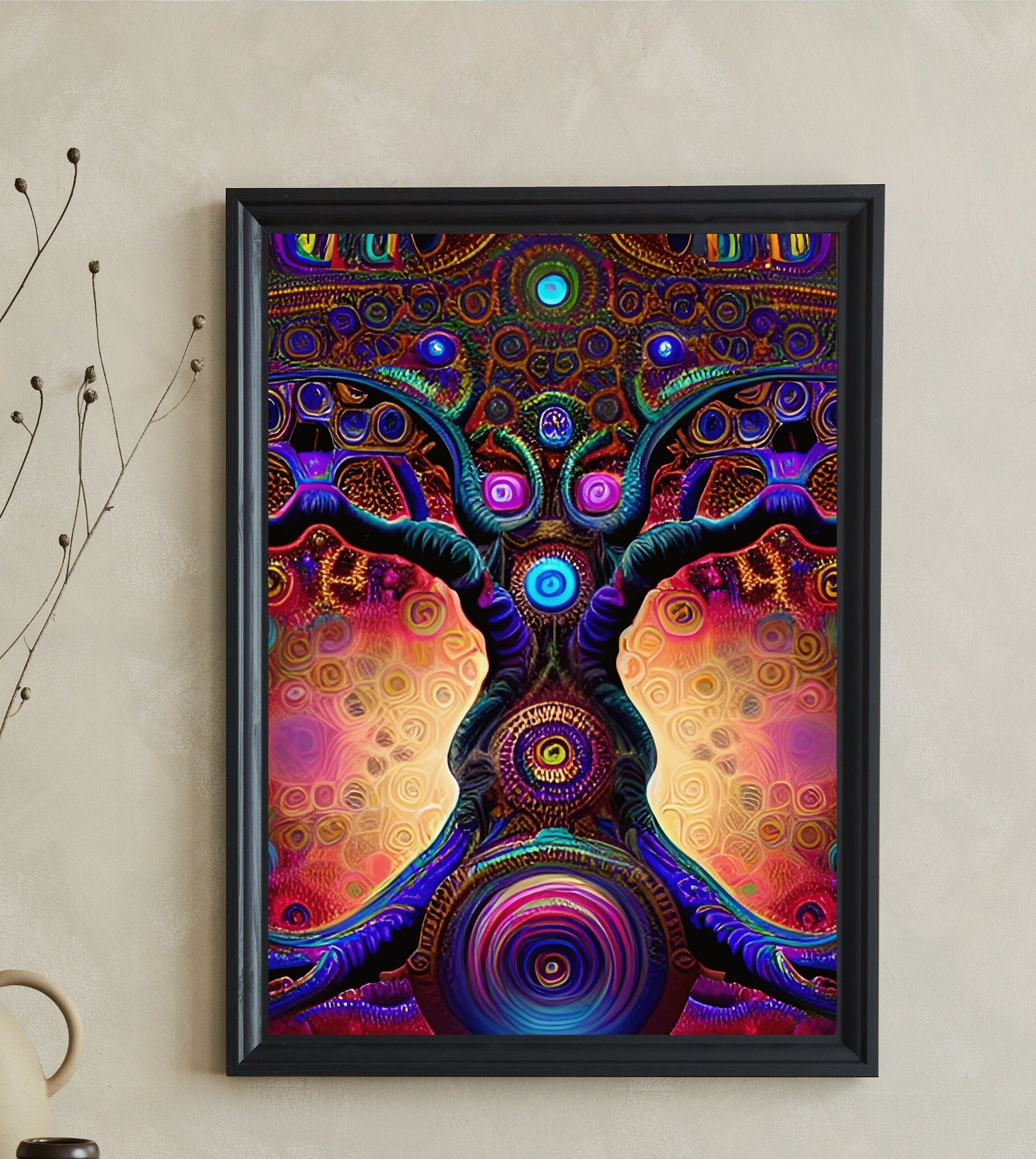 The Funky Forest - Psychedelic Tree Canvas Wall Art - Walmart.com