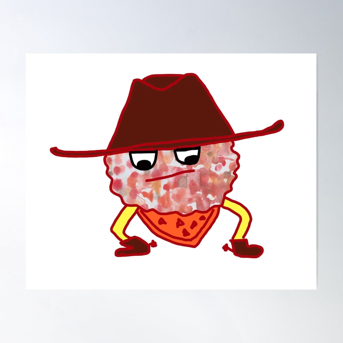 The Funniest Little Cowboy Monster Poster Wall Art, Modern Wall Decor ...