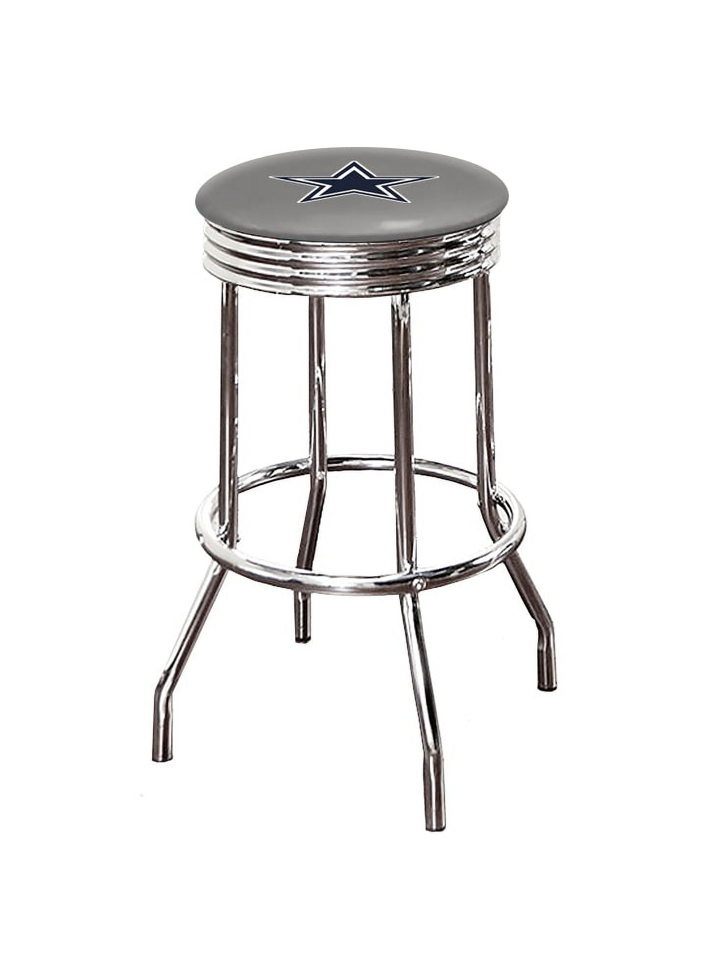 The Furniture King Bar Stool 24" Tall Backless Chrome Metal Stool ...