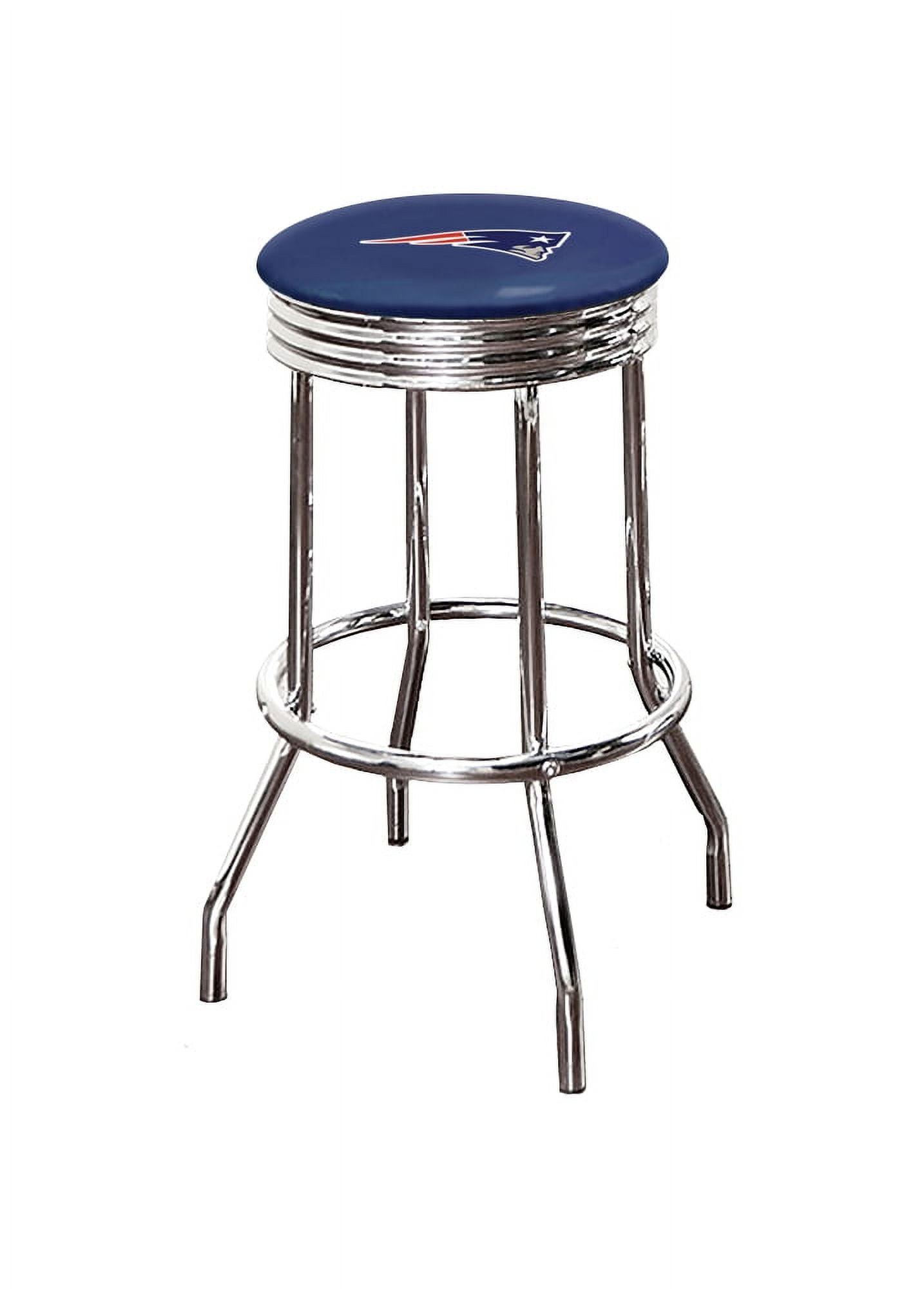 The Furniture King Bar Stool 24" Tall Backless Chrome Metal Stool ...
