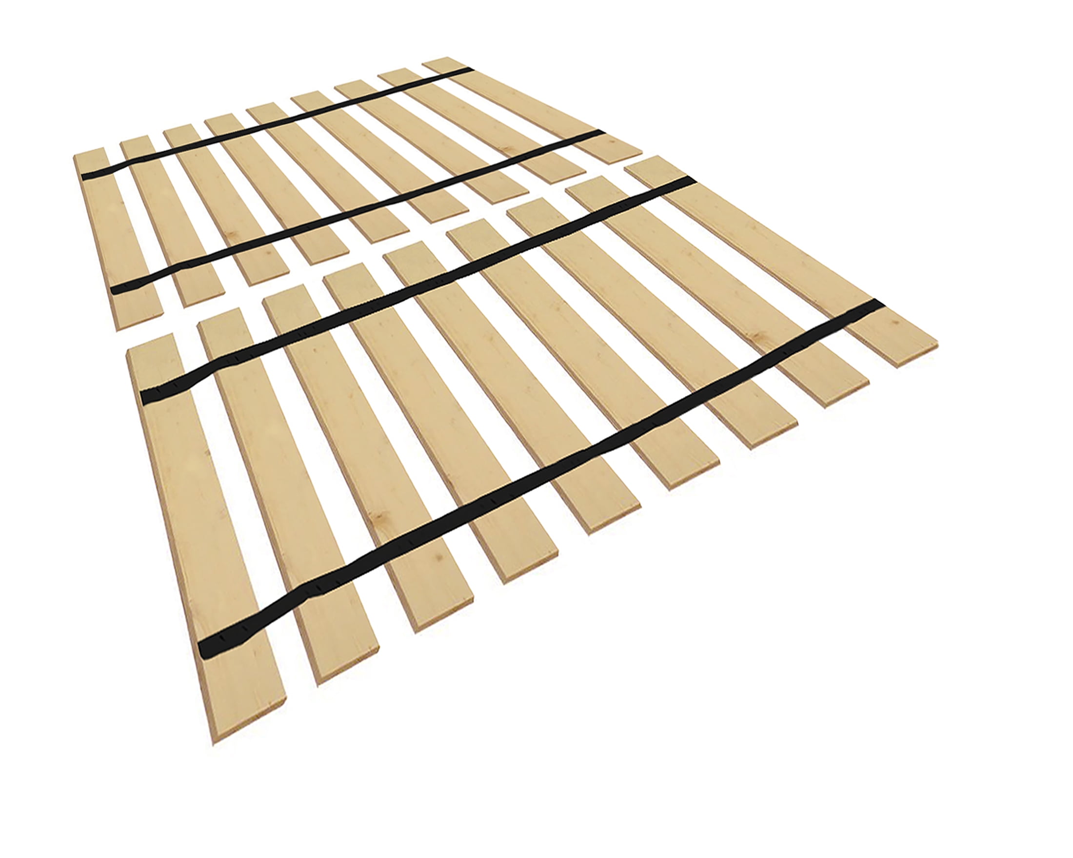 The Furniture King Split Frame King Size Wood Slat Plank Boards ...