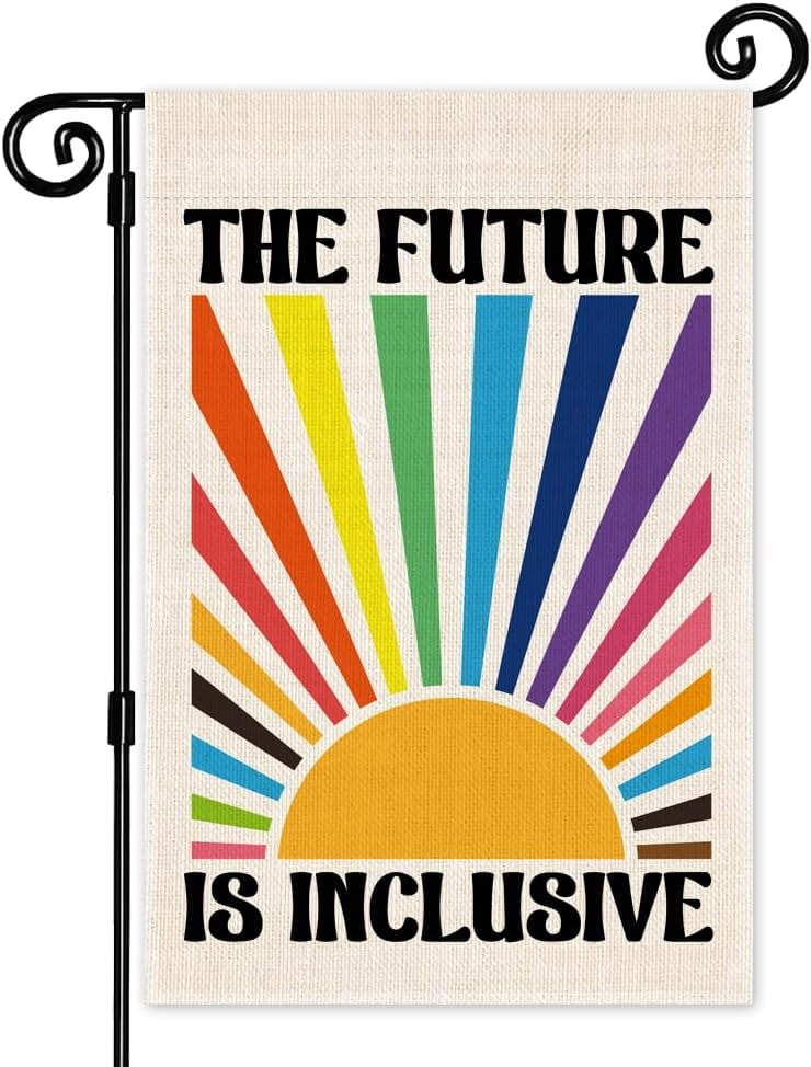 The Future is Inclusive Garden Flag, Double Sided Yard Outdoor ...