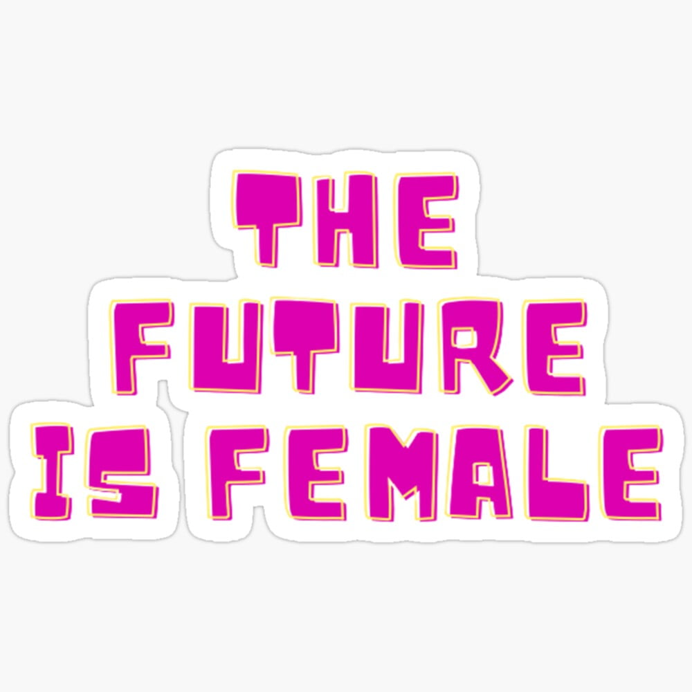The Future Is Female Retro Logo Sticker Phone Decal Water Bottle ...