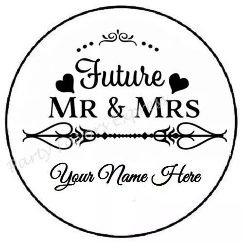 The Future Mr And Mrs Wedding Stickers Party Favors Phone Decal Water ...