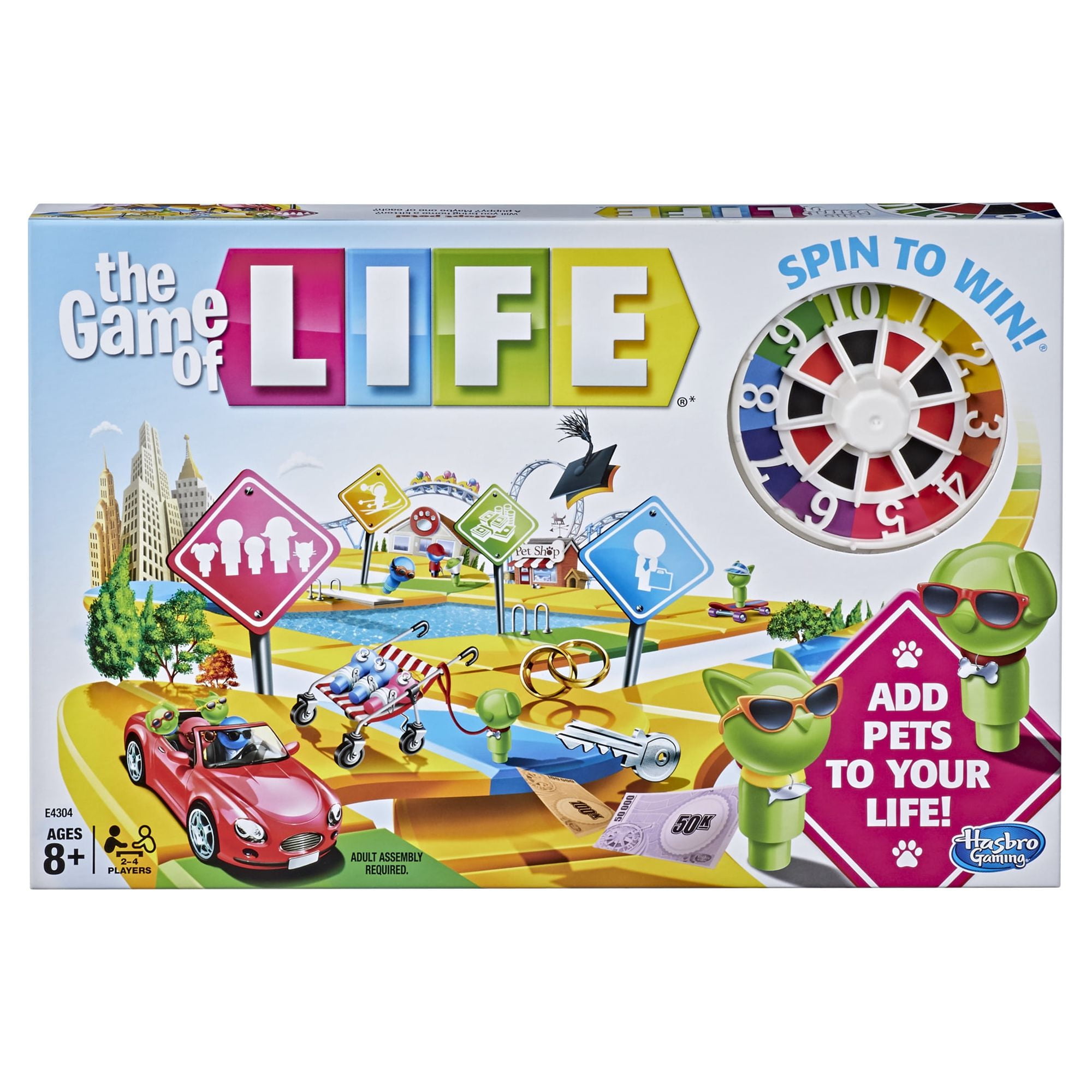 Hasbro's Game of Life: Family Board Game for Kids Ages 8 and Up, 2 to 4 ...
