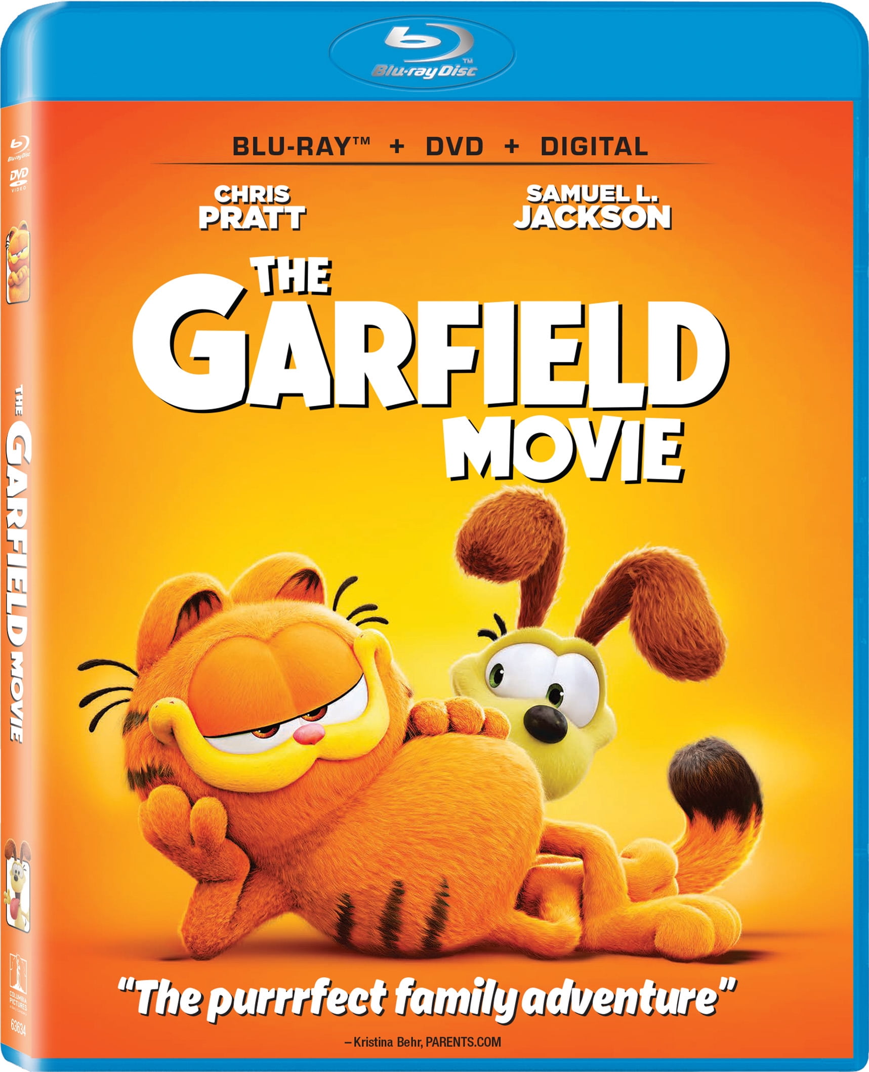 The Garfield Movie (2024) Blu-Ray + DVD + Digital (SDS UPC) Sony ...