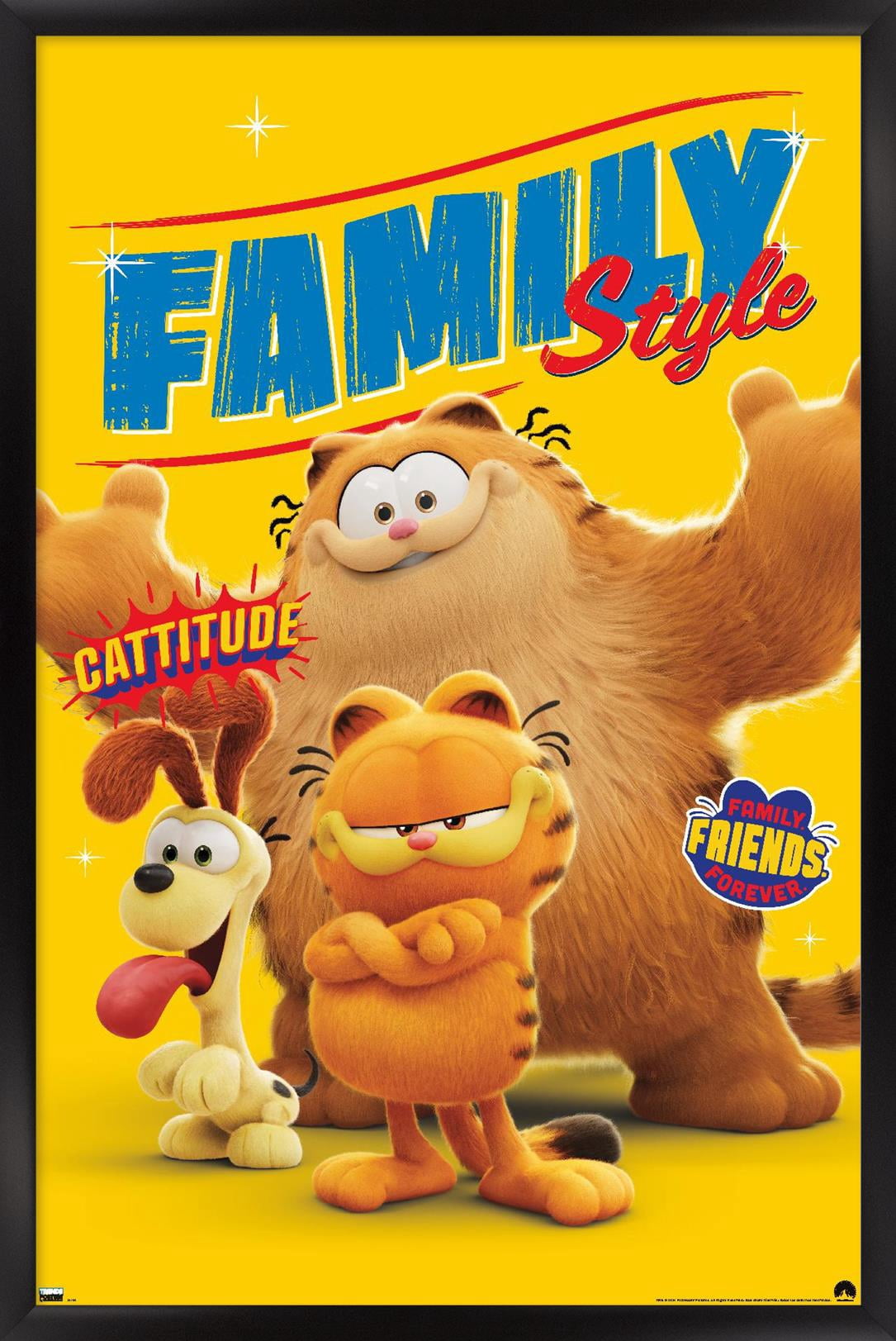 The Garfield Movie - Family Style Wall Poster, 14.725" x 22.375" Framed ...