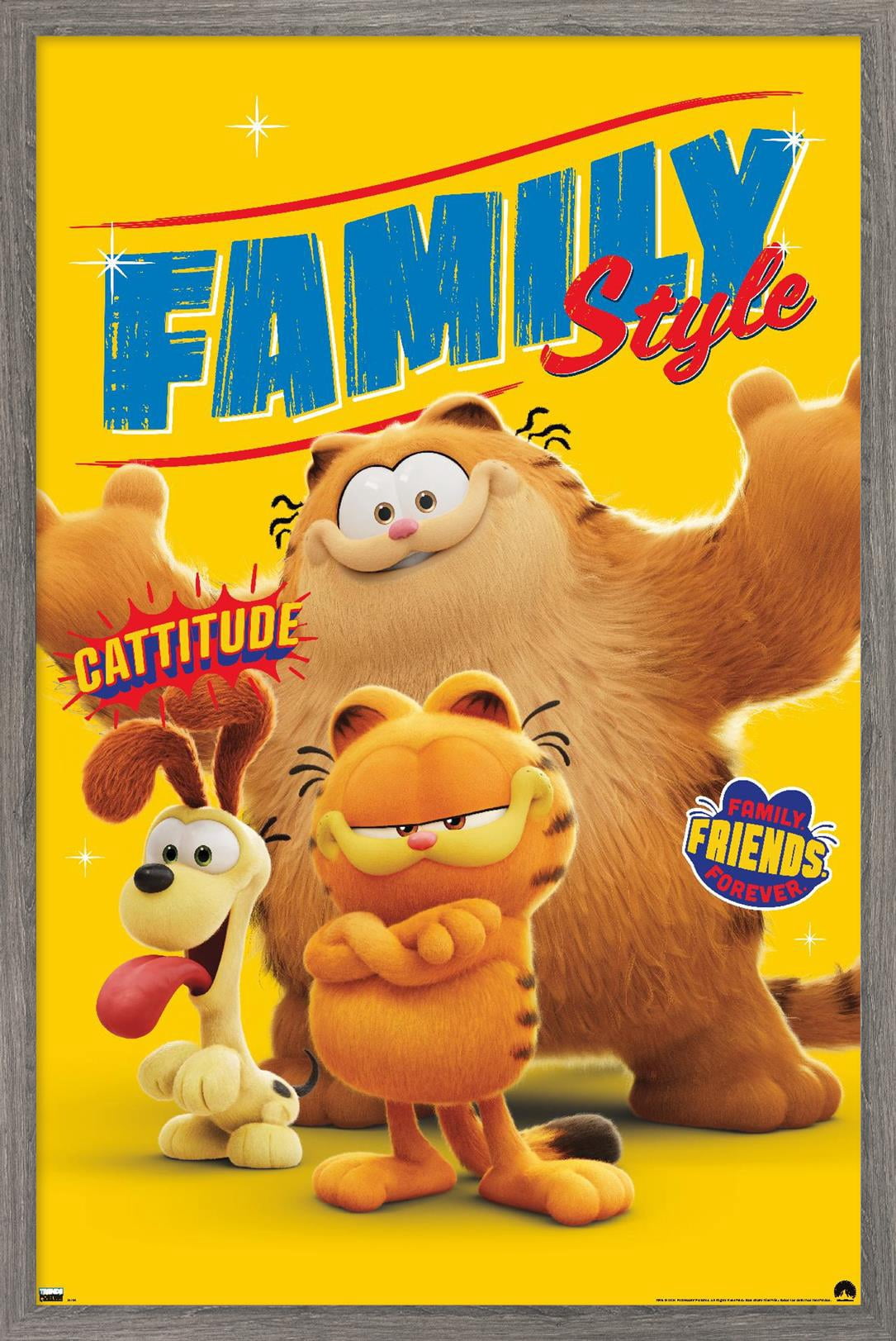The Garfield Movie - Family Style Wall Poster, 22.375" x 34" Framed ...