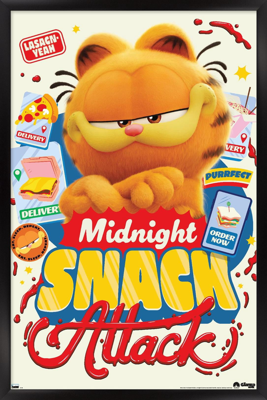 The Garfield Movie - Midnight Snack Attack Wall Poster, 14.725" x 22. ...