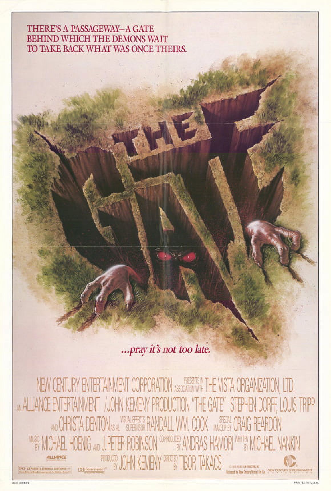 The Gate - movie POSTER (Style A) (27" x 40") (1987) - Walmart.com