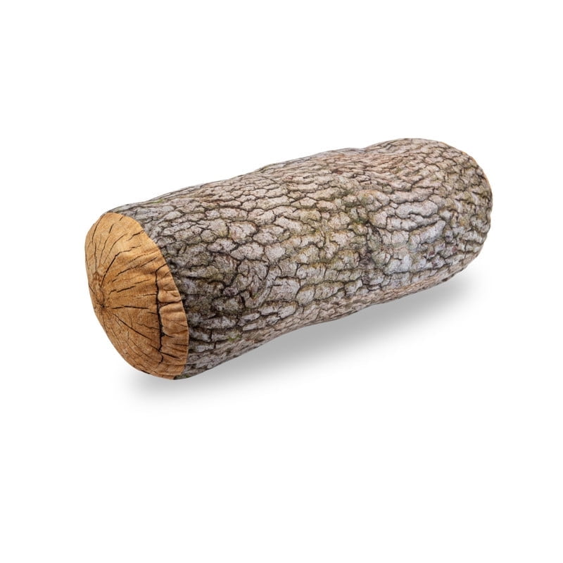 The Geek Utopia - Wooden Log Pillow 22" Tree Bark Cylinder - Nature ...