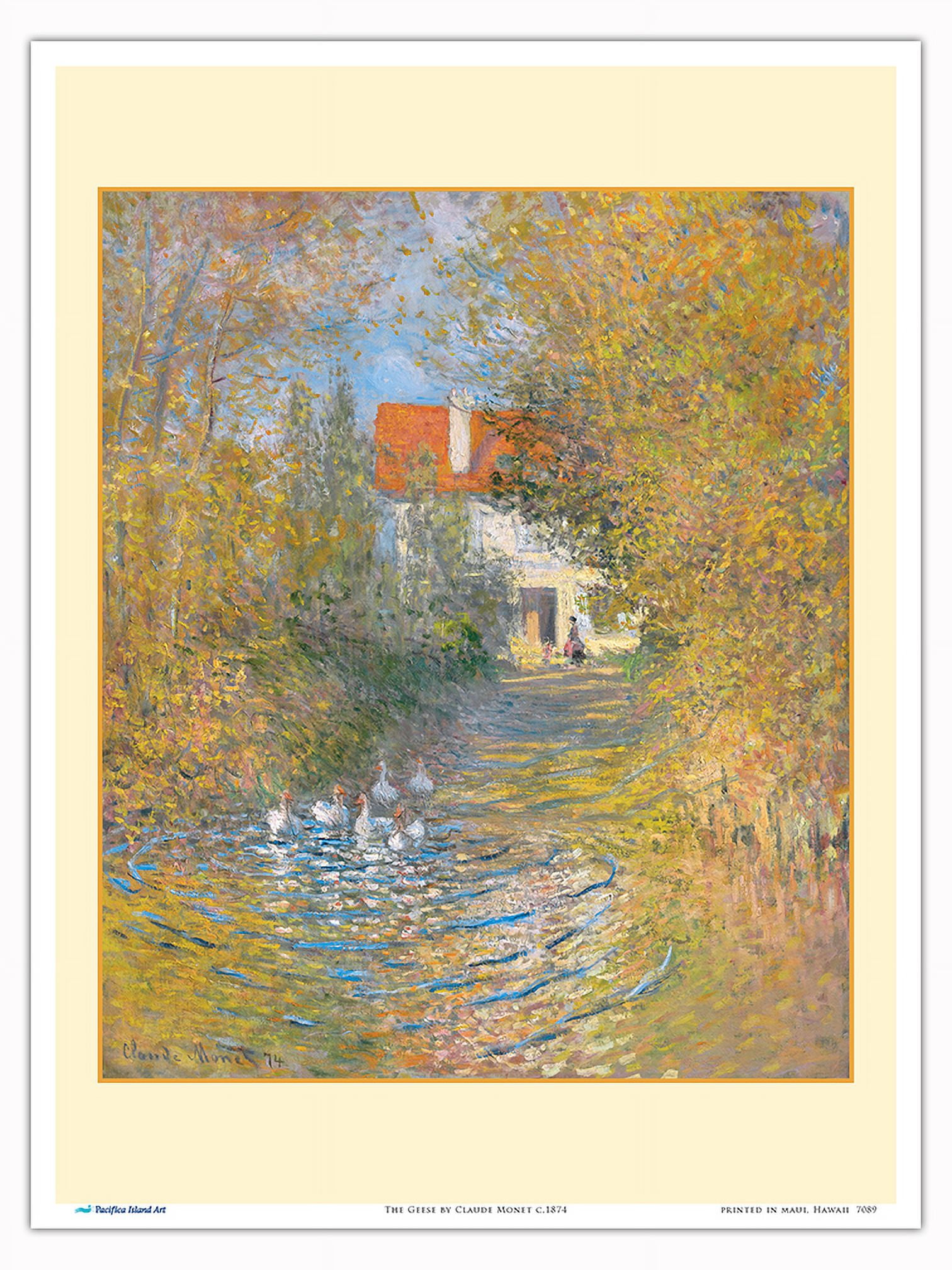 The Geese - From an Original Color Painting by Claude Monet c.1874 ...