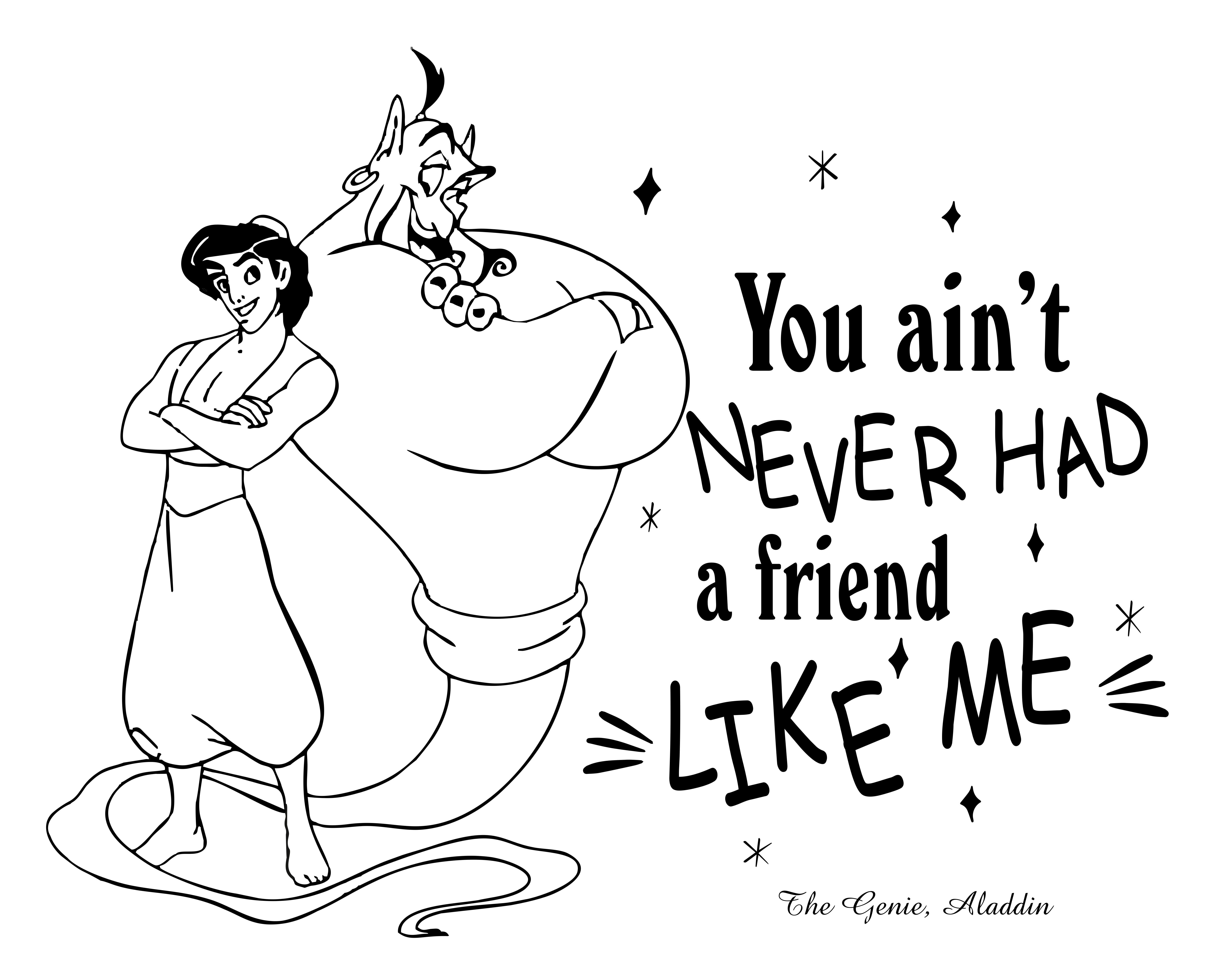 The Genie From Walt StickerDecal Aladdin Wall Art Quote Decal Design ...