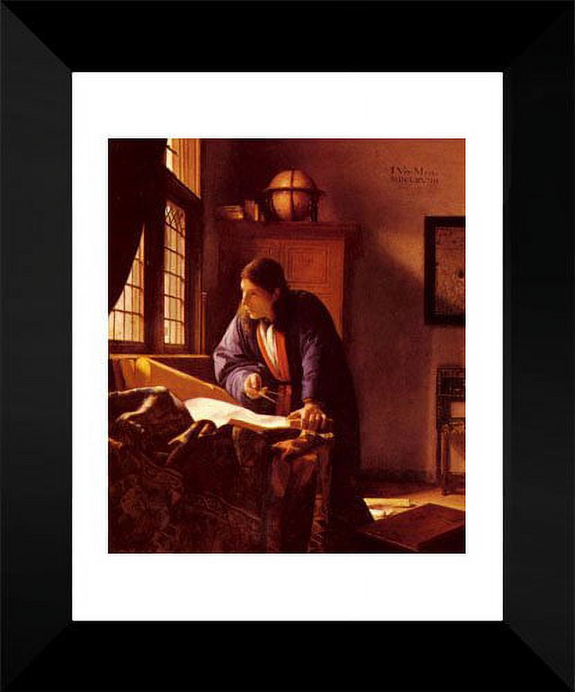 The Geographer 15x18 Framed Art Print by Vermeer, Johannes - Walmart.com