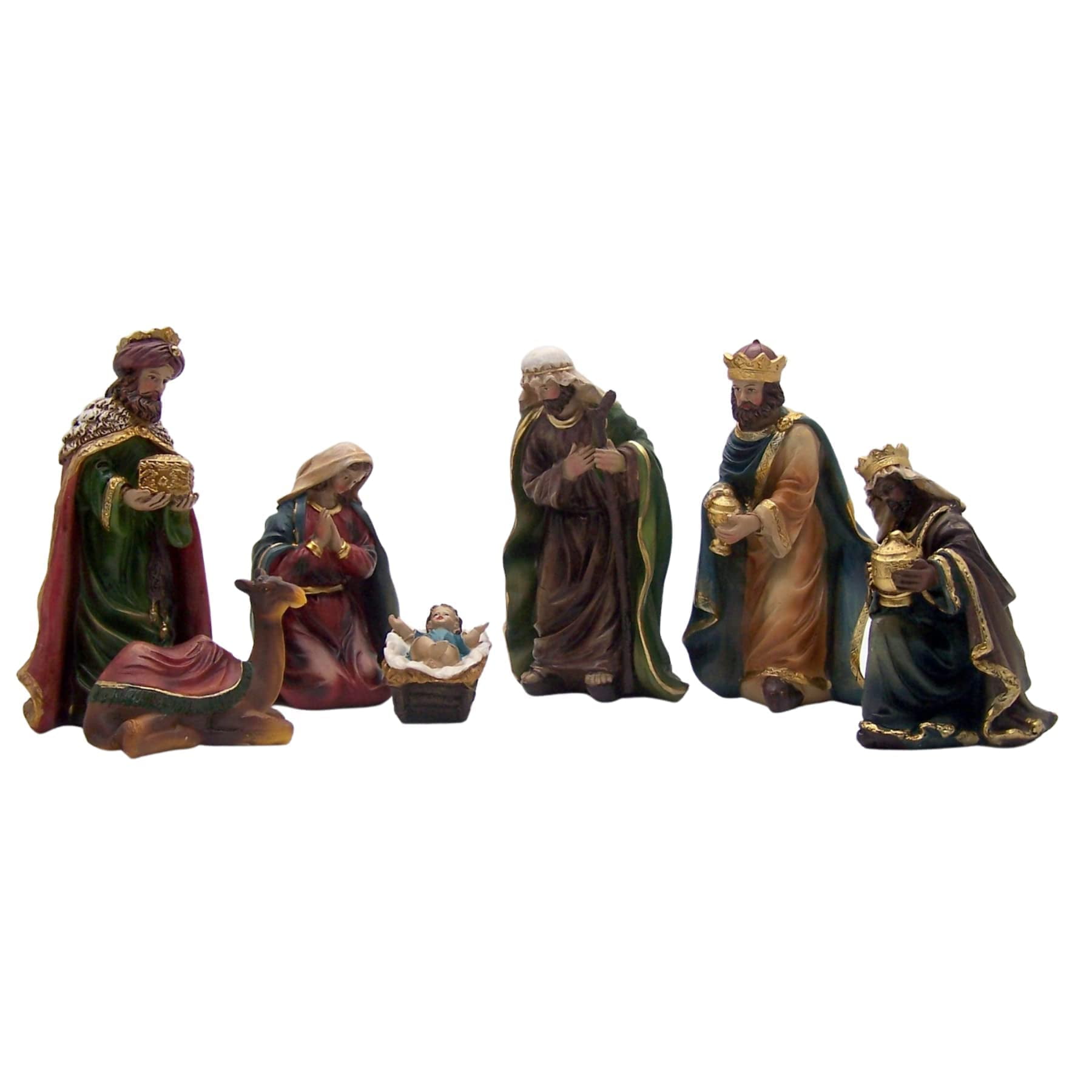 The Gerson Company Holiday Nativity Manger Scene Set Figurines Three ...